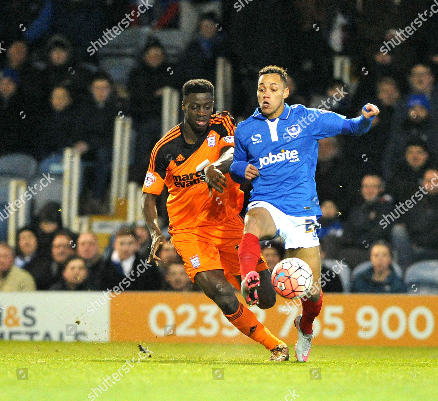Portsmouth Kyle Bennett On Ball During Editorial Stock Photo - Stock ...