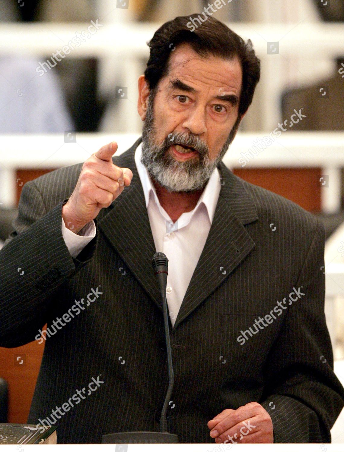 Saddam Hussein Addresses Judges His Trial Editorial Stock Photo - Stock ...