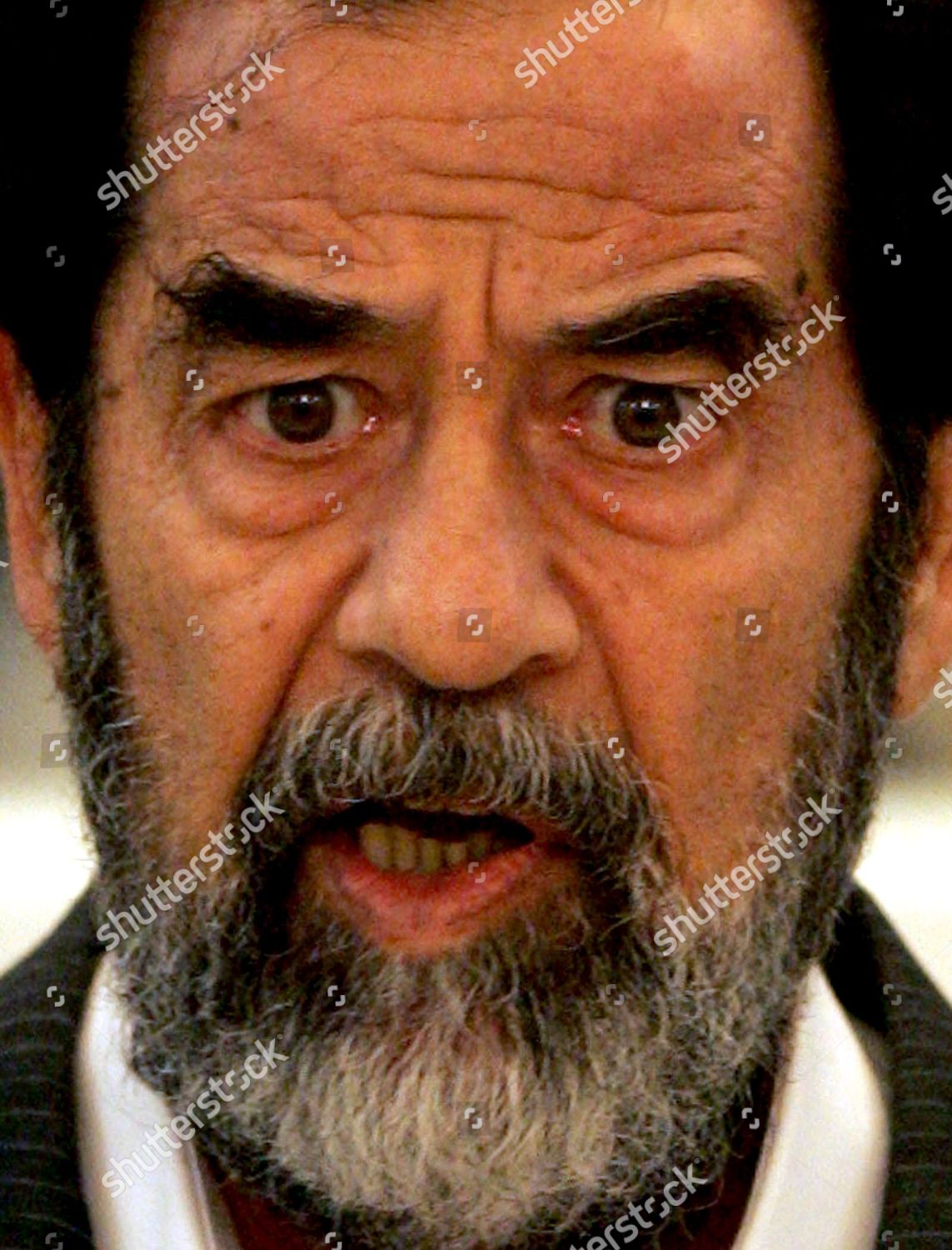 Saddam Hussein Defiantly Speaks Presiding Judge Editorial Stock Photo ...