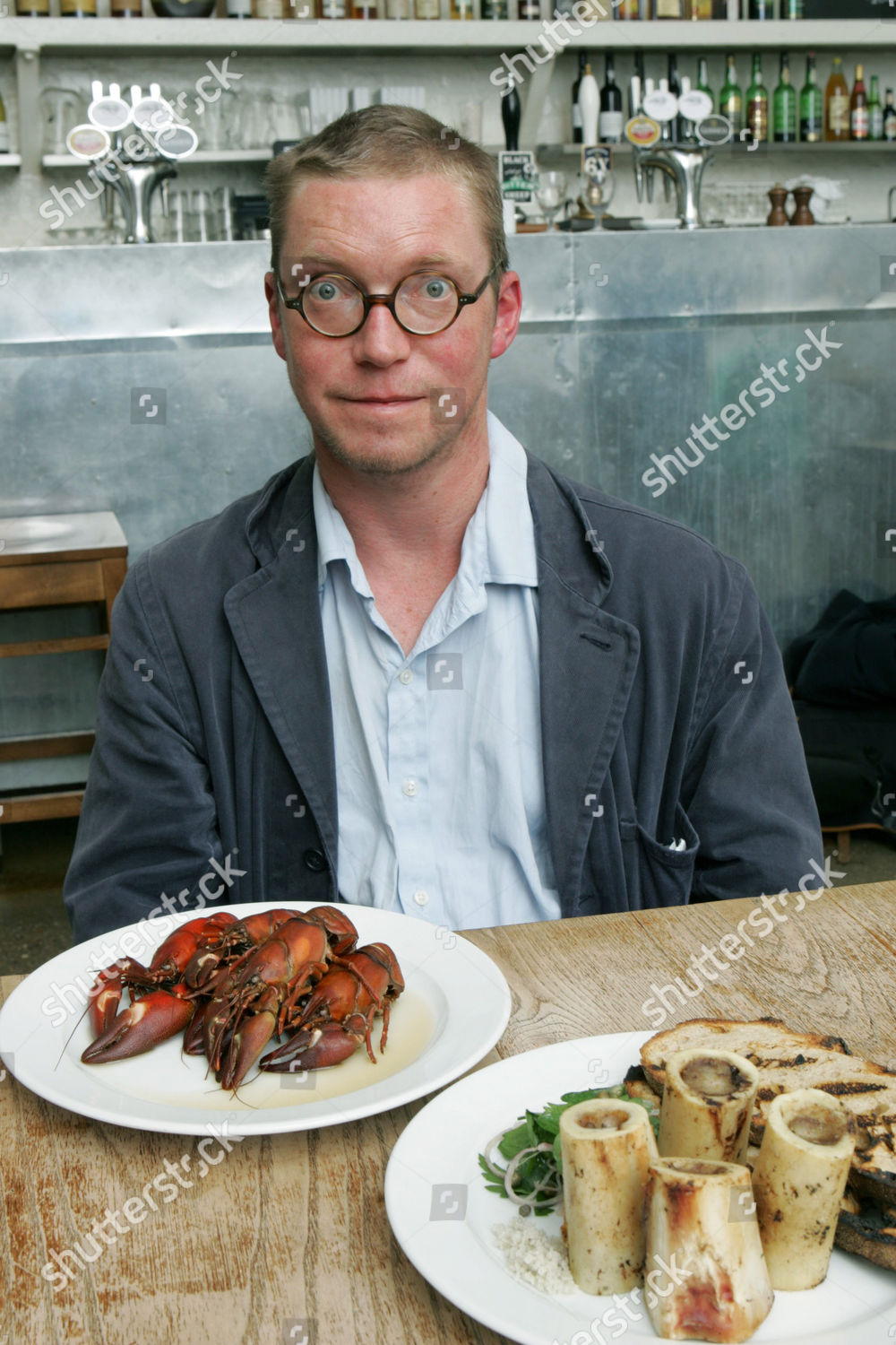 Chef Fergus Henderson Roasted Marrow Bones Editorial Stock Photo ...