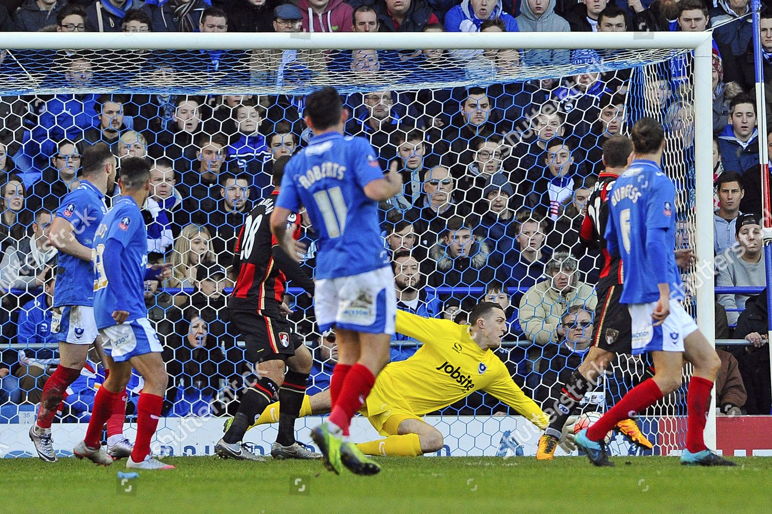 Ryan Fulton Portsmouth Makes Save During Editorial Stock Photo - Stock ...