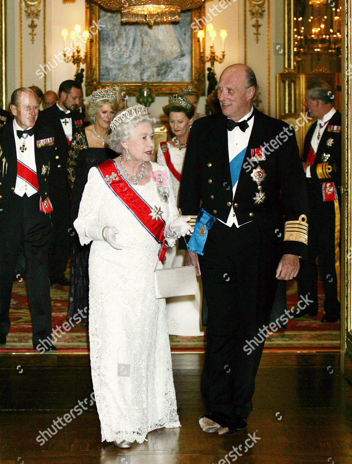 Queen Elizabeth Ii King Harald Editorial Stock Photo - Stock Image ...