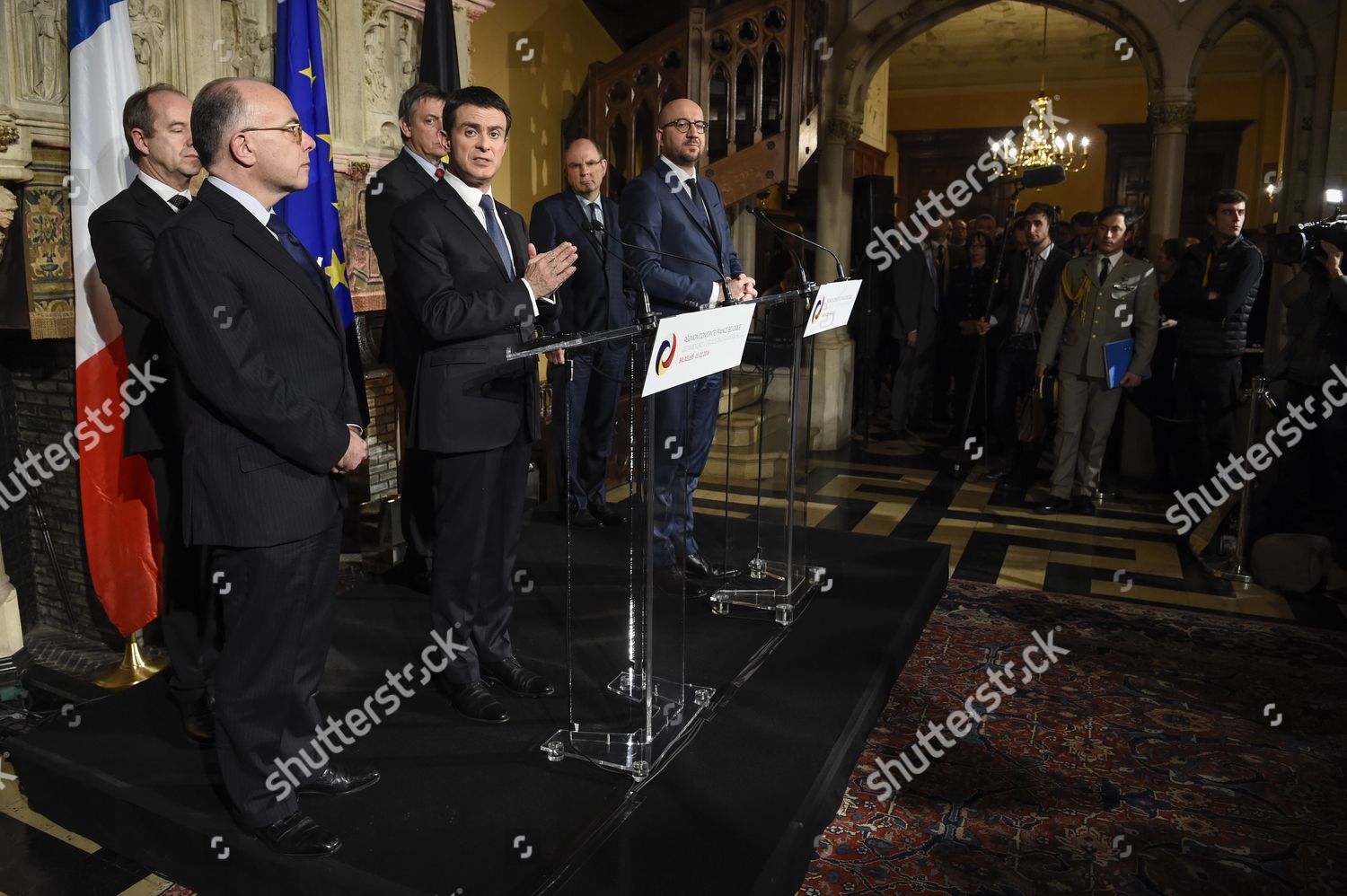 Charles Michel Manuel Valls Jan Jambon Editorial Stock Photo - Stock ...