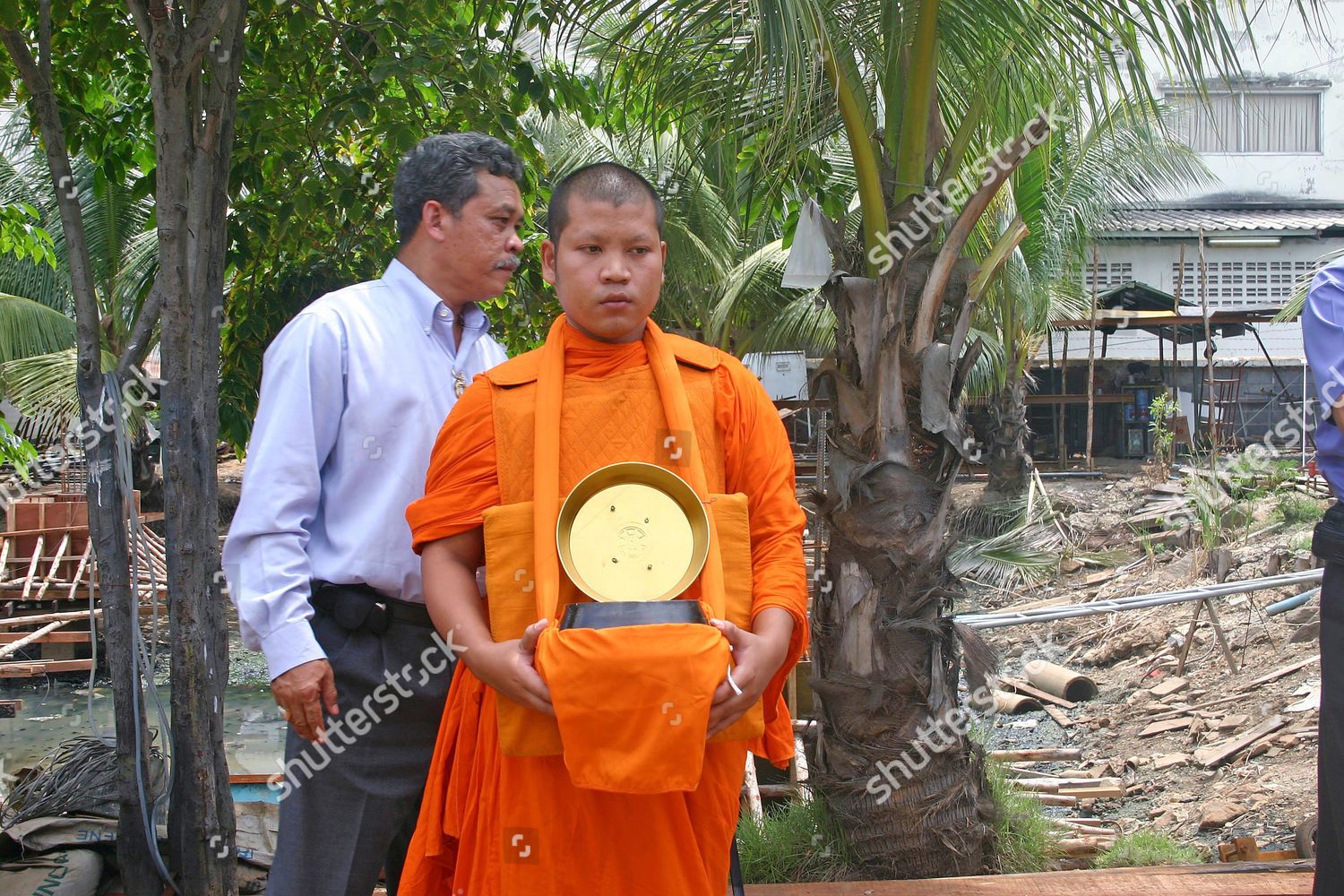 Monk Wears Bullet Proof Vest While Editorial Stock Photo - Stock Image ...