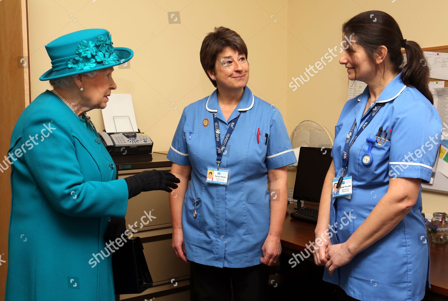 Queen Elizabeth Ii Meets Nurses Sarah Editorial Stock Photo - Stock ...
