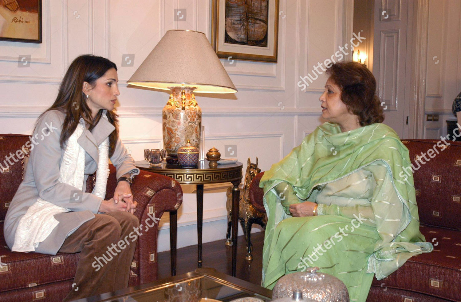 Queen Rania Meeting First Lady Begum Editorial Stock Photo - Stock ...