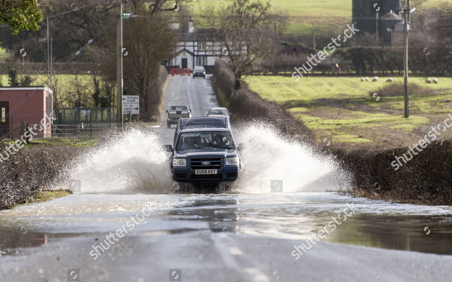 Vehciles Attempt Drive Through Flooding On Editorial Stock Photo ...