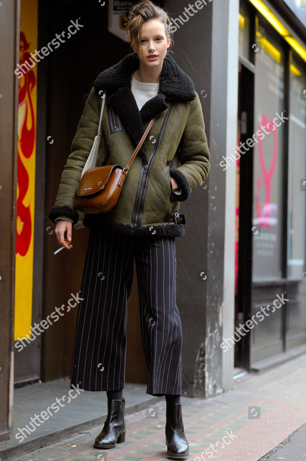 Model Heloise Giraud Street Style On Editorial Stock Photo - Stock ...
