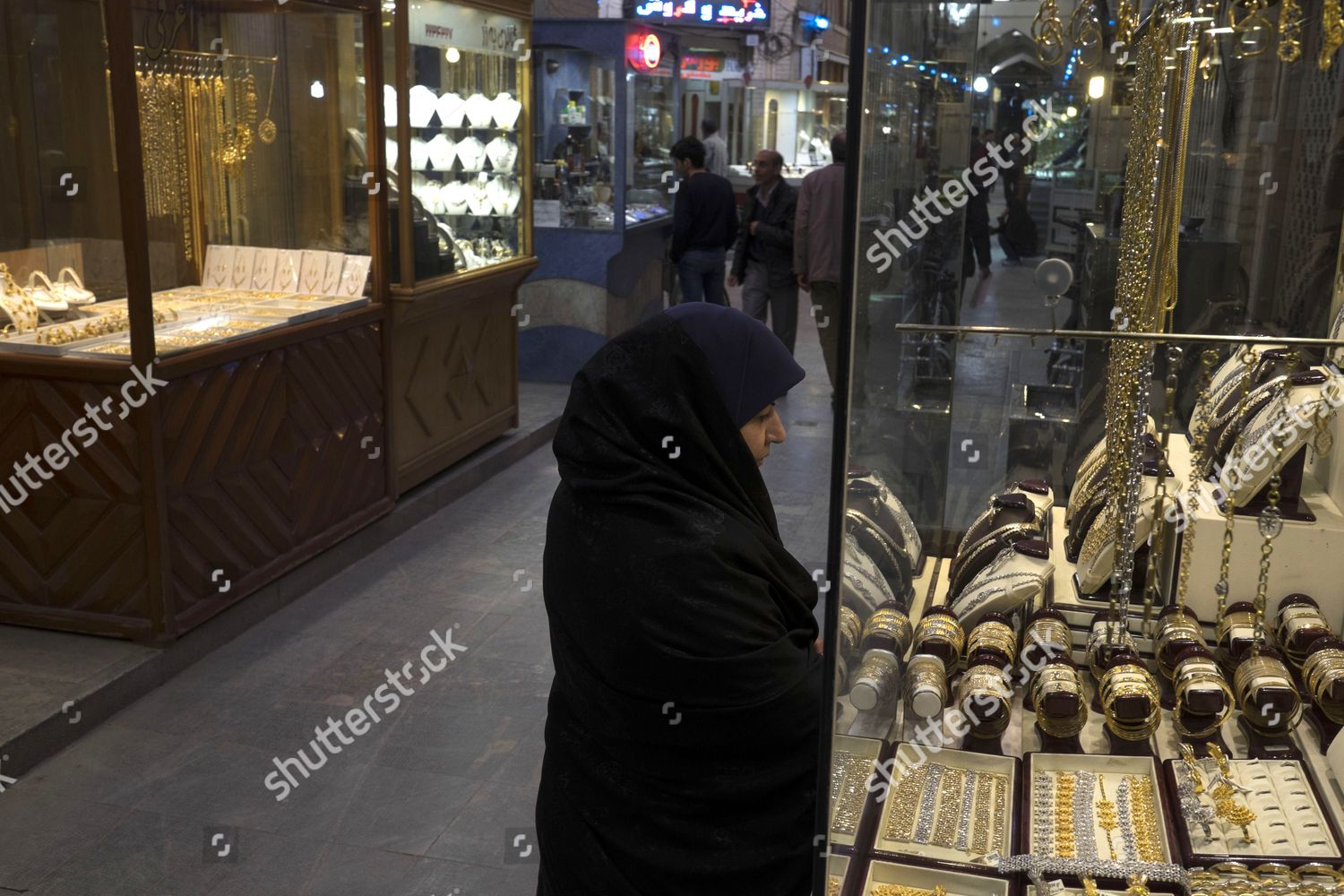 Iranian Woman Looks On Jewelries Displayed Editorial Stock Photo ...