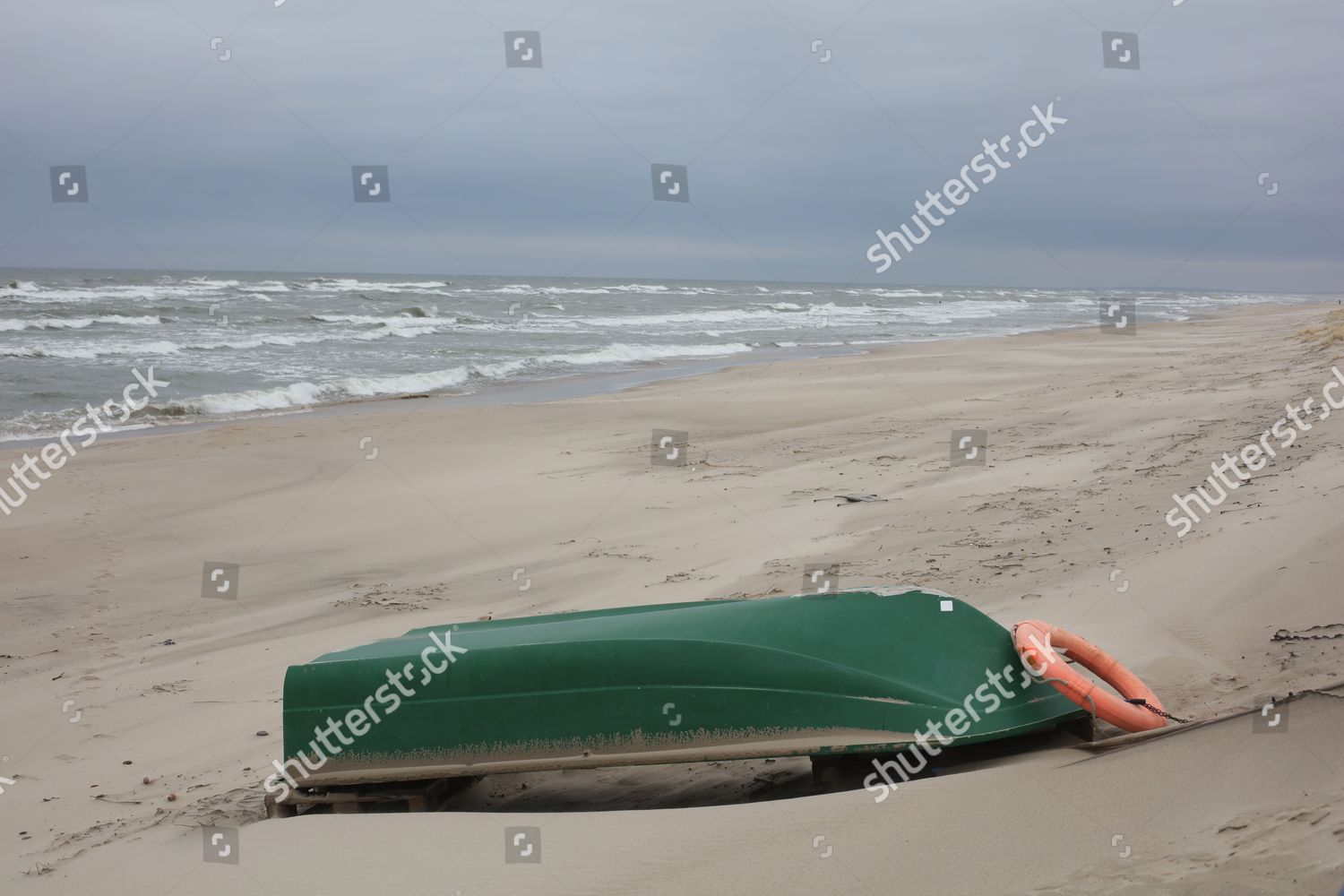 Overturned Rowing Boat Curonian Spit World Editorial Stock Photo ...
