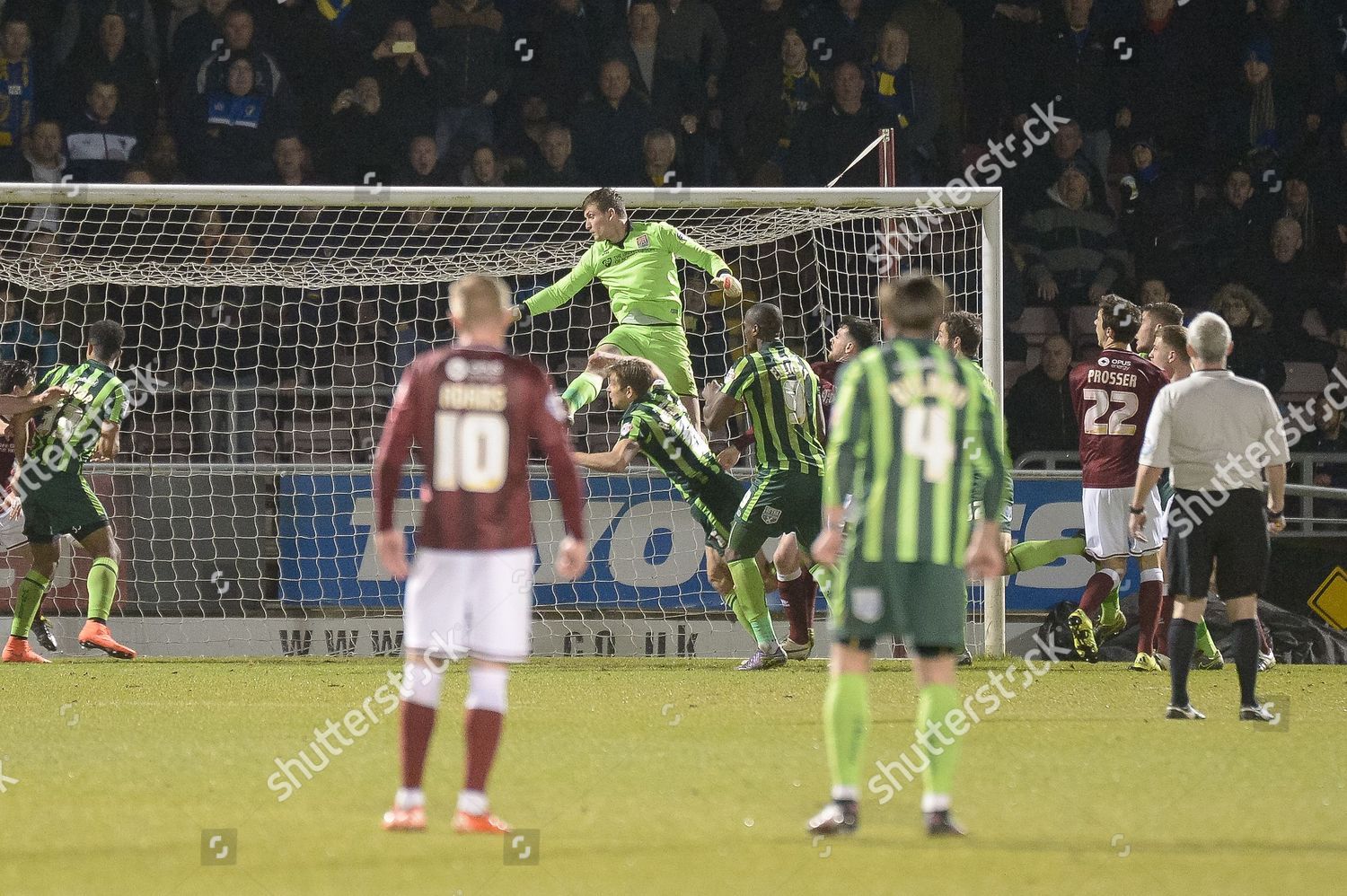 Northampton Town Goalkeeper Adam Smith During Editorial Stock Photo ...