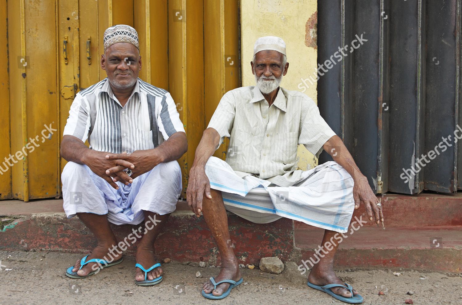 Religious Muslims Caps White Beards Pettah Editorial Stock Photo ...