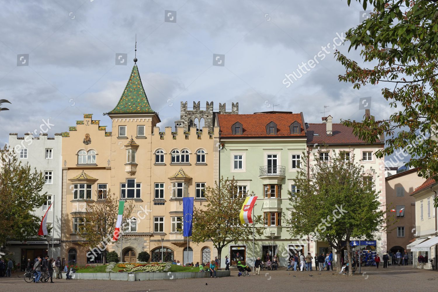 Town Hall Historic Center Domplatz Brixen Editorial Stock Photo - Stock ...