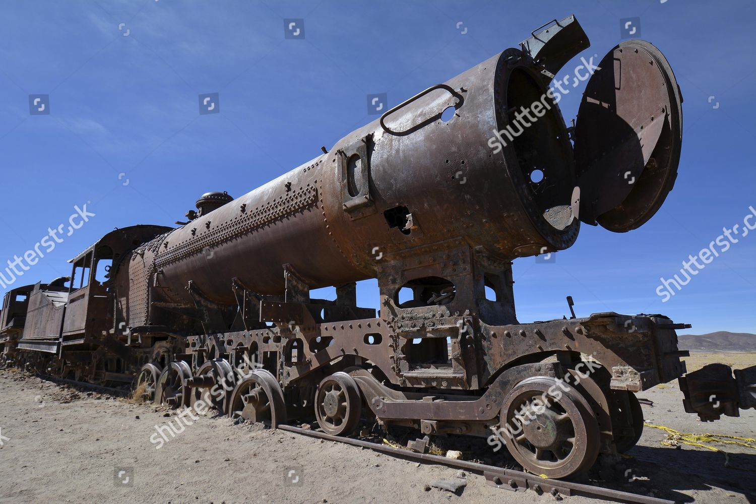 Rusted Old Locomotive Cementerio De Los Editorial Stock Photo - Stock ...