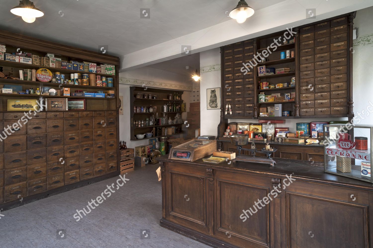 Ancient Thuringian Drug Store Interior 1898 Editorial Stock Photo ...