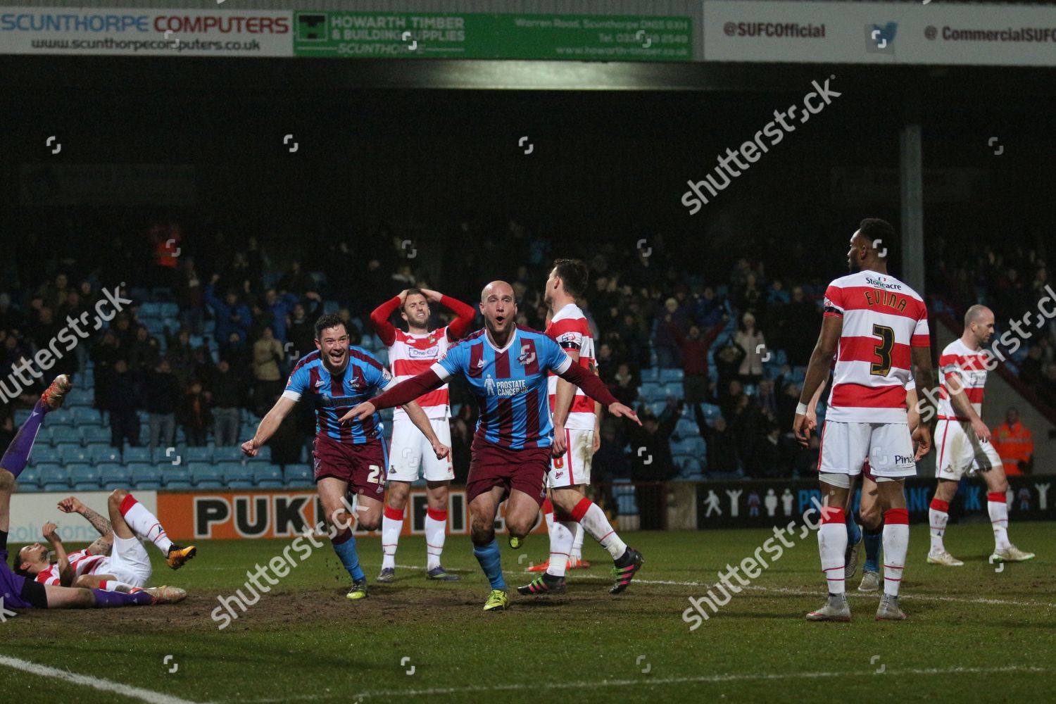 David Mirfin Celebrates Scoring Scunthorpeunited Versus Editorial Stock ...