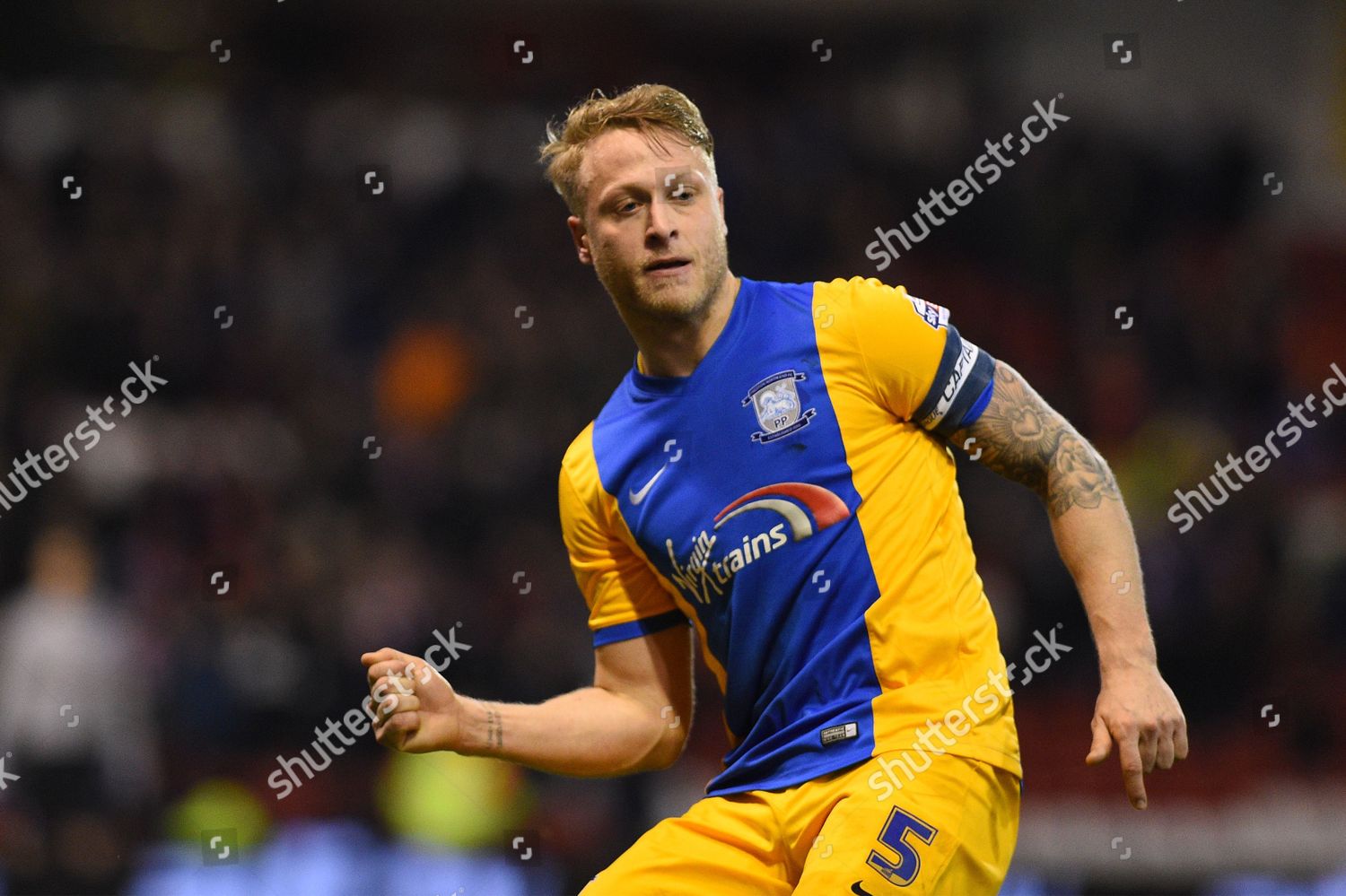 Preston Defender Tom Clarke Capt During Editorial Stock Photo - Stock ...