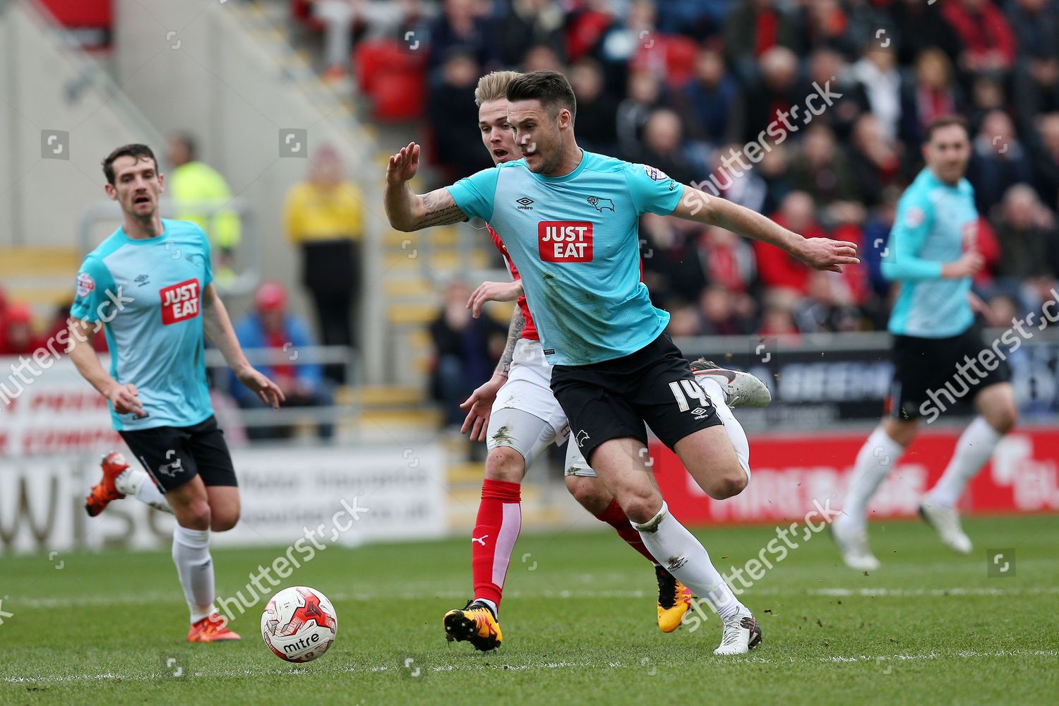 Jason Shackell Derby County Action Rotherham Editorial Stock Photo ...