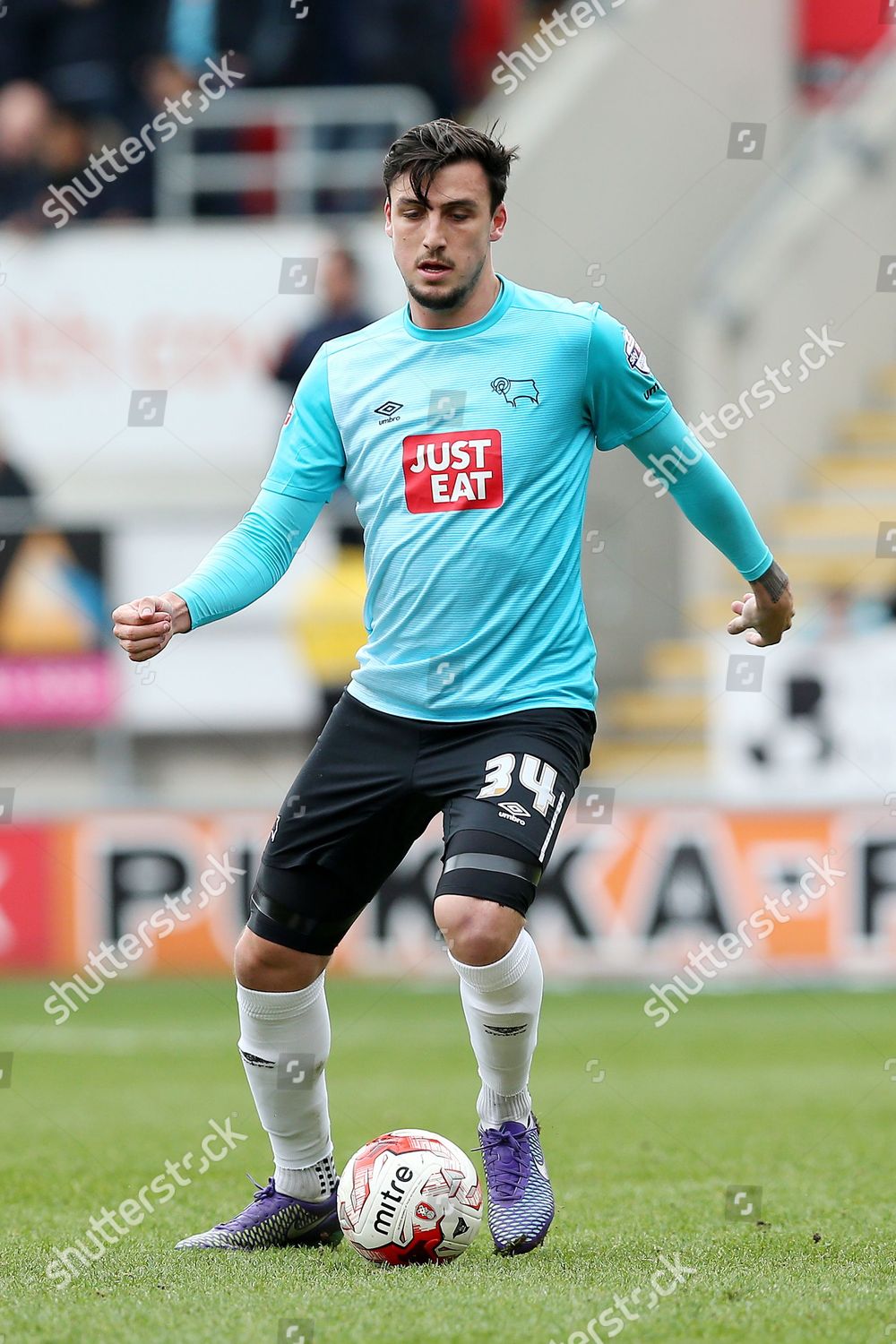 George Thorne Derby County Action Rotherham Editorial Stock Photo ...