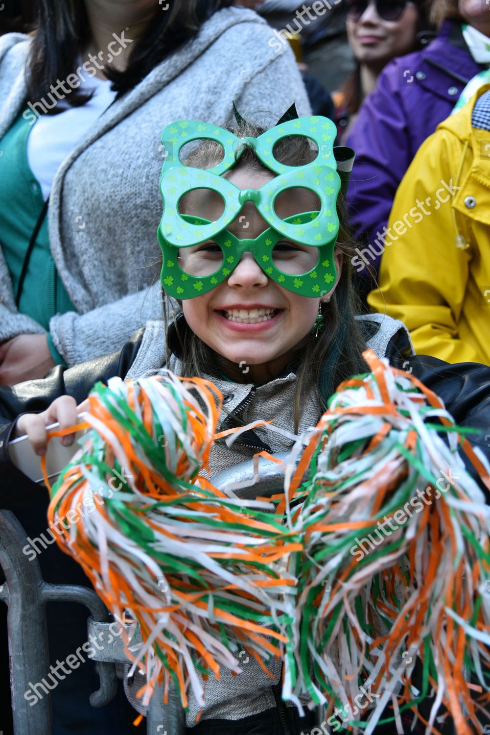 Throngs Celebrants Donning Green Shamrocks Descend Editorial Stock ...
