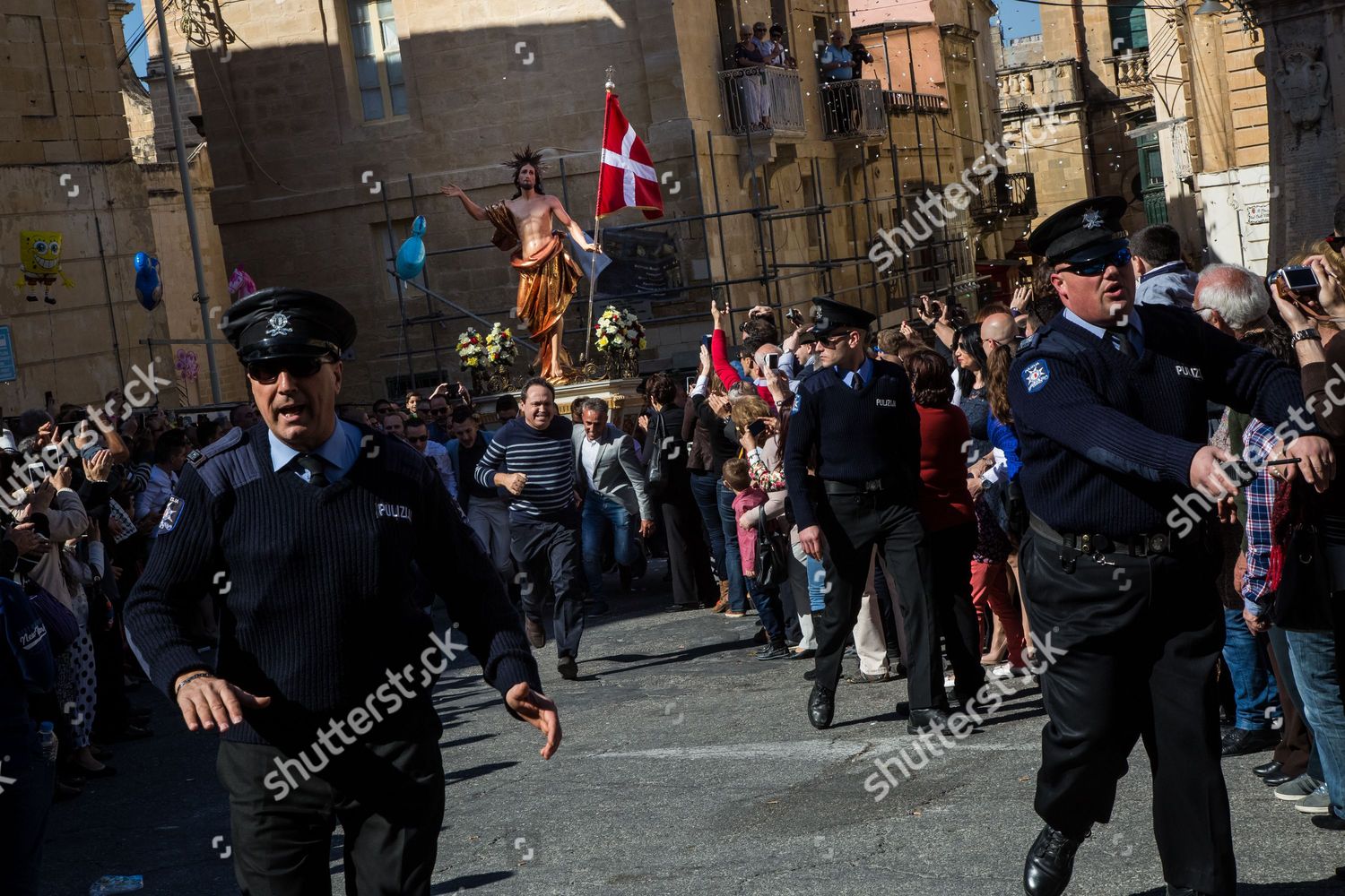 Police Officers Disperse Crowd Men Run Editorial Stock Photo - Stock ...