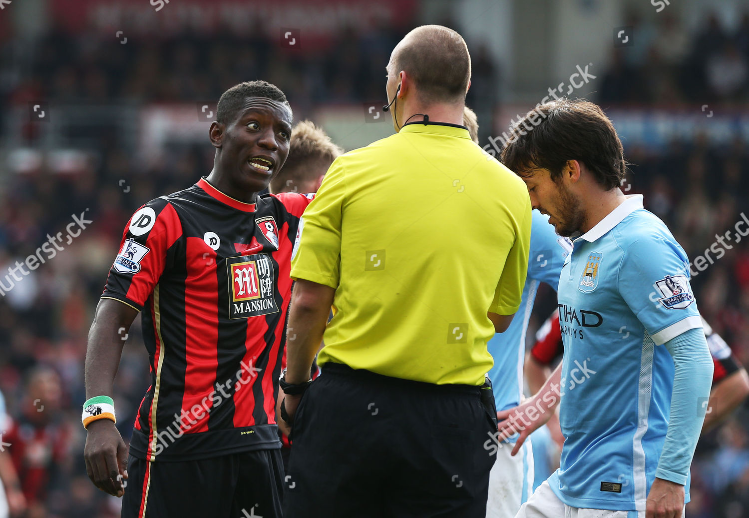 Max Gradel Bournemouth Argues Referee Robert Editorial Stock Photo ...