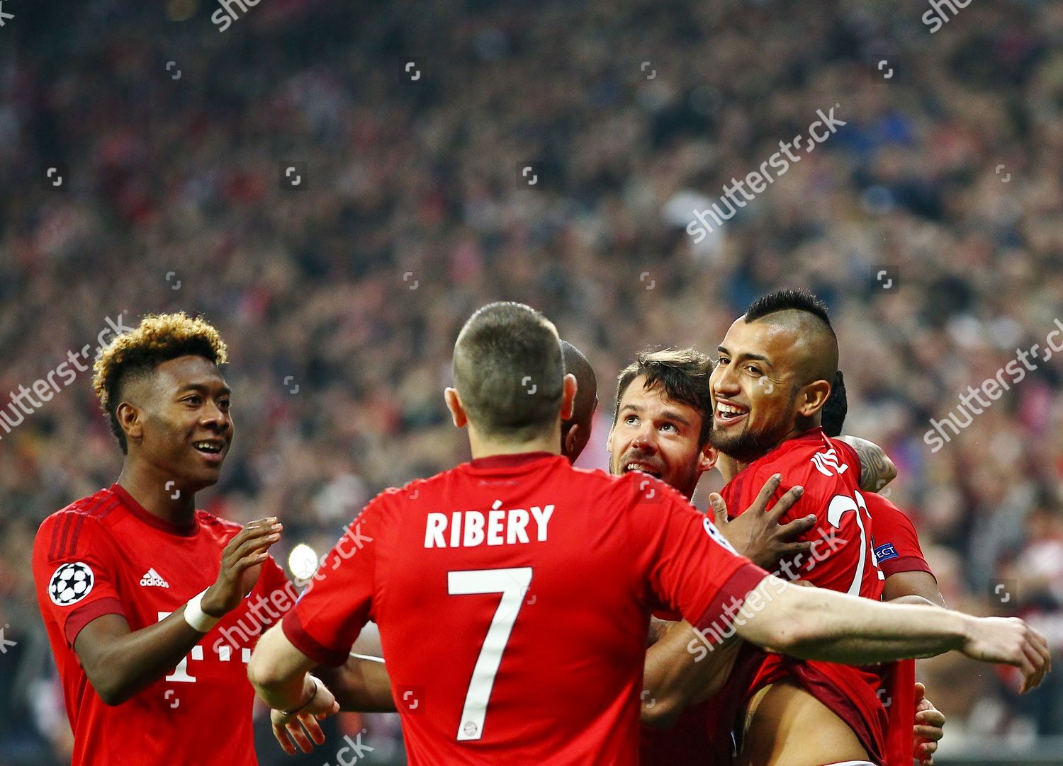 Arturo Vidal Bayern Munich Celebrates Scoring Editorial Stock Photo ...