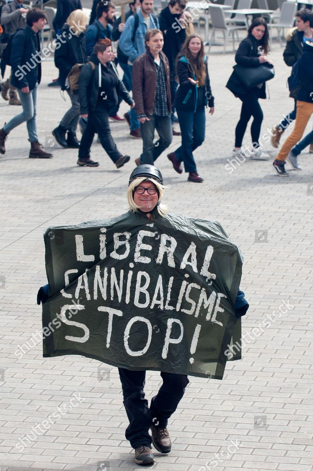Demonstrator Sign Which Reads Liberal Cannibalism Editorial Stock Photo ...