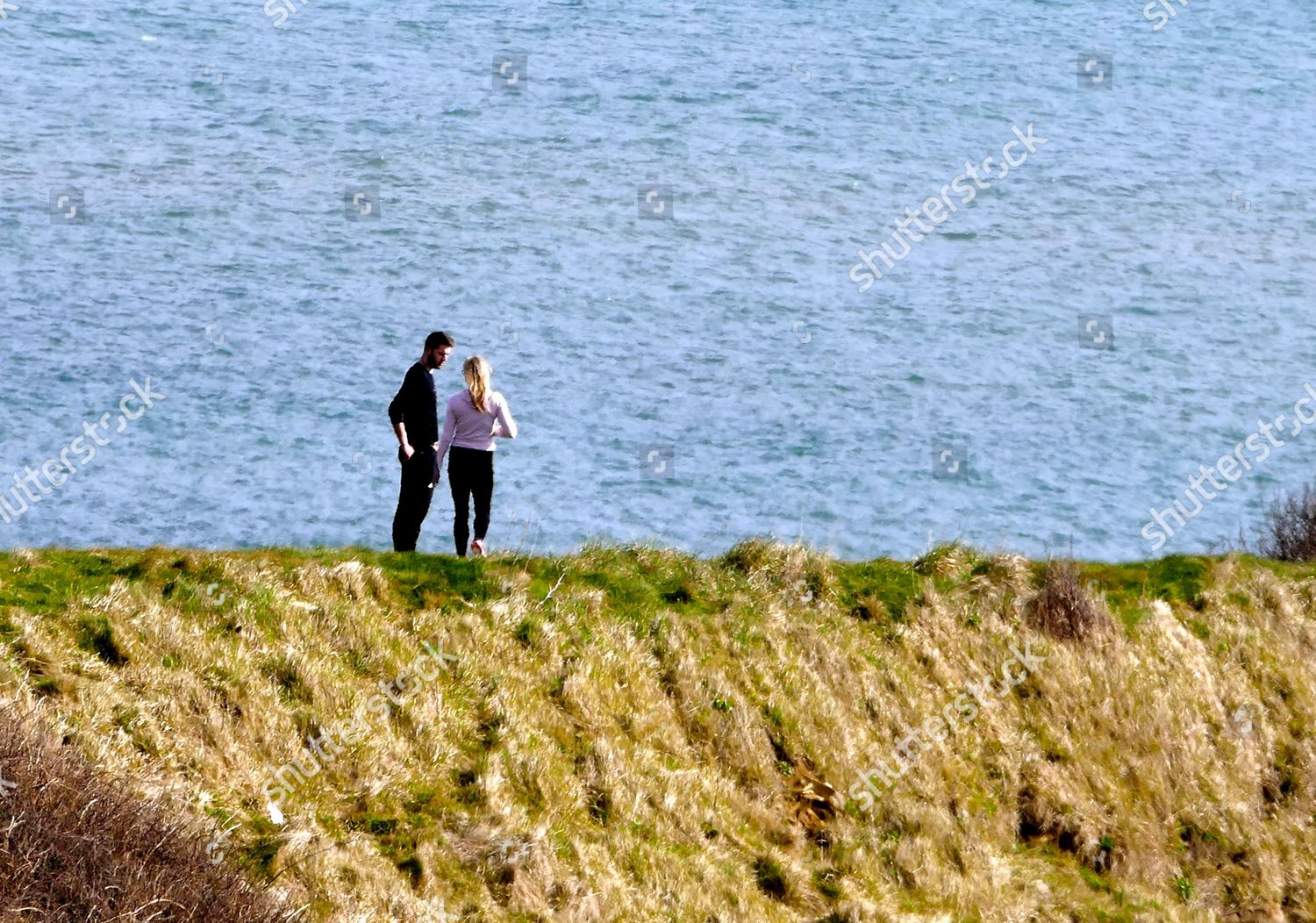 Couple Look Out Se Peveril Point Editorial Stock Photo - Stock Image ...