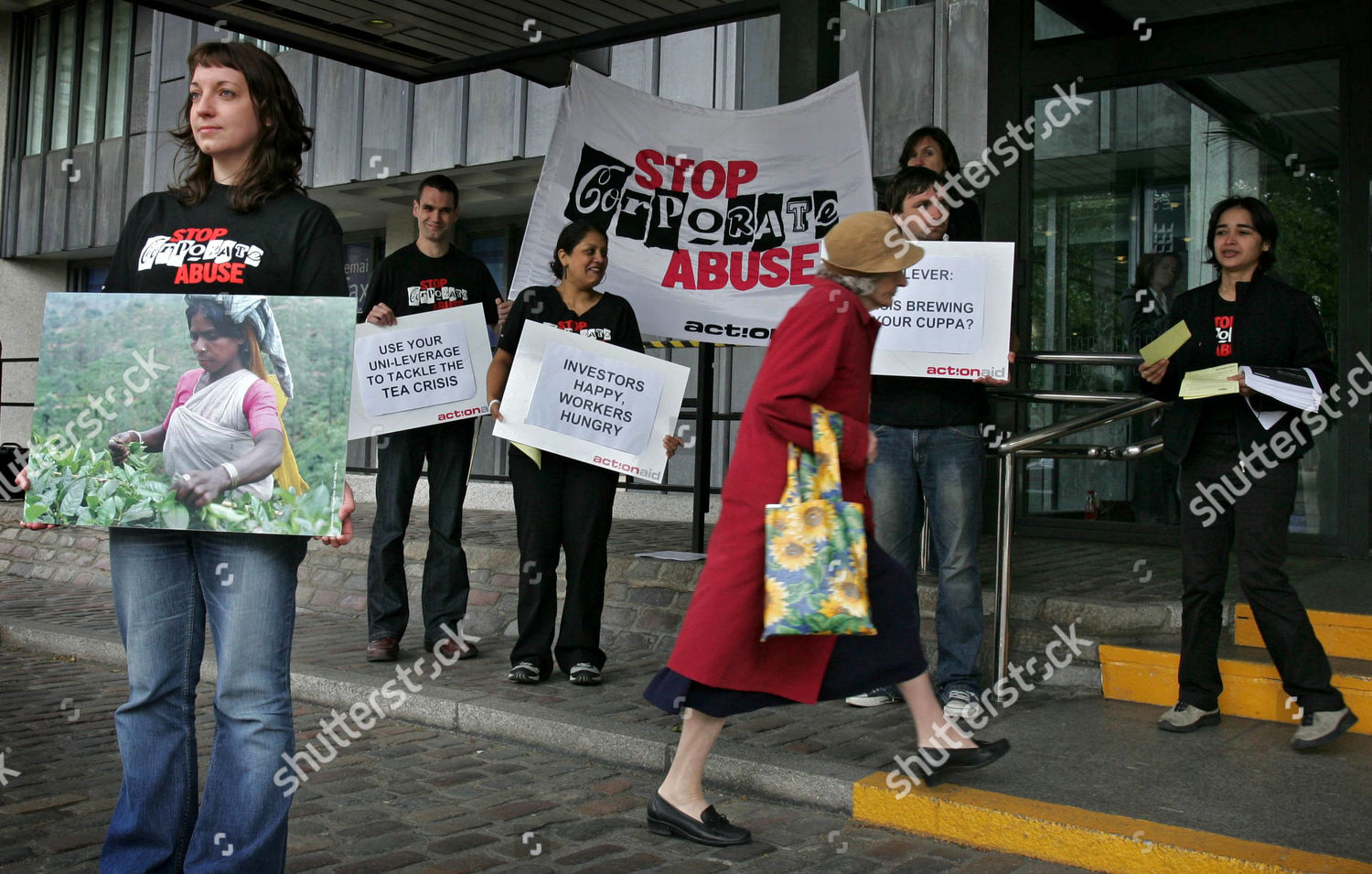 Protest Unilever Agm Qe2 Conference Centre Editorial Stock Photo ...