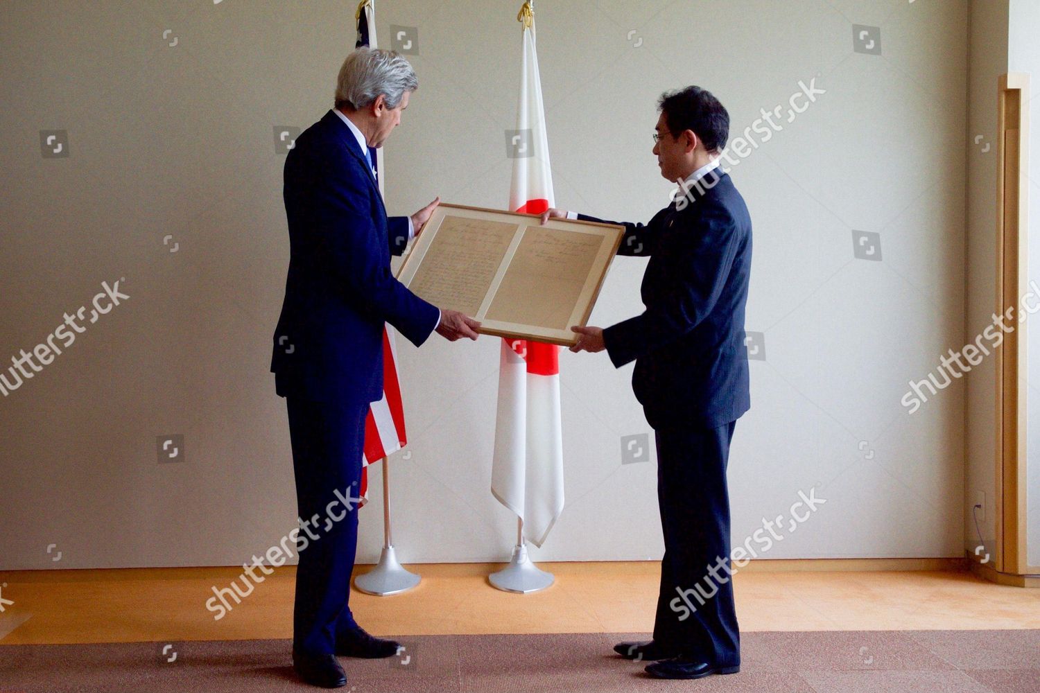 John Kerry Notes Wording On Replica Editorial Stock Photo - Stock Image ...