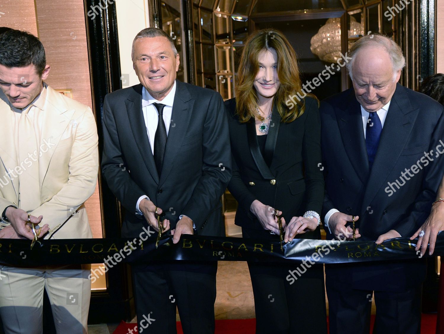 Luke Evans Jeanchristophe Babin Carla Brunisarkozy Editorial Stock ...