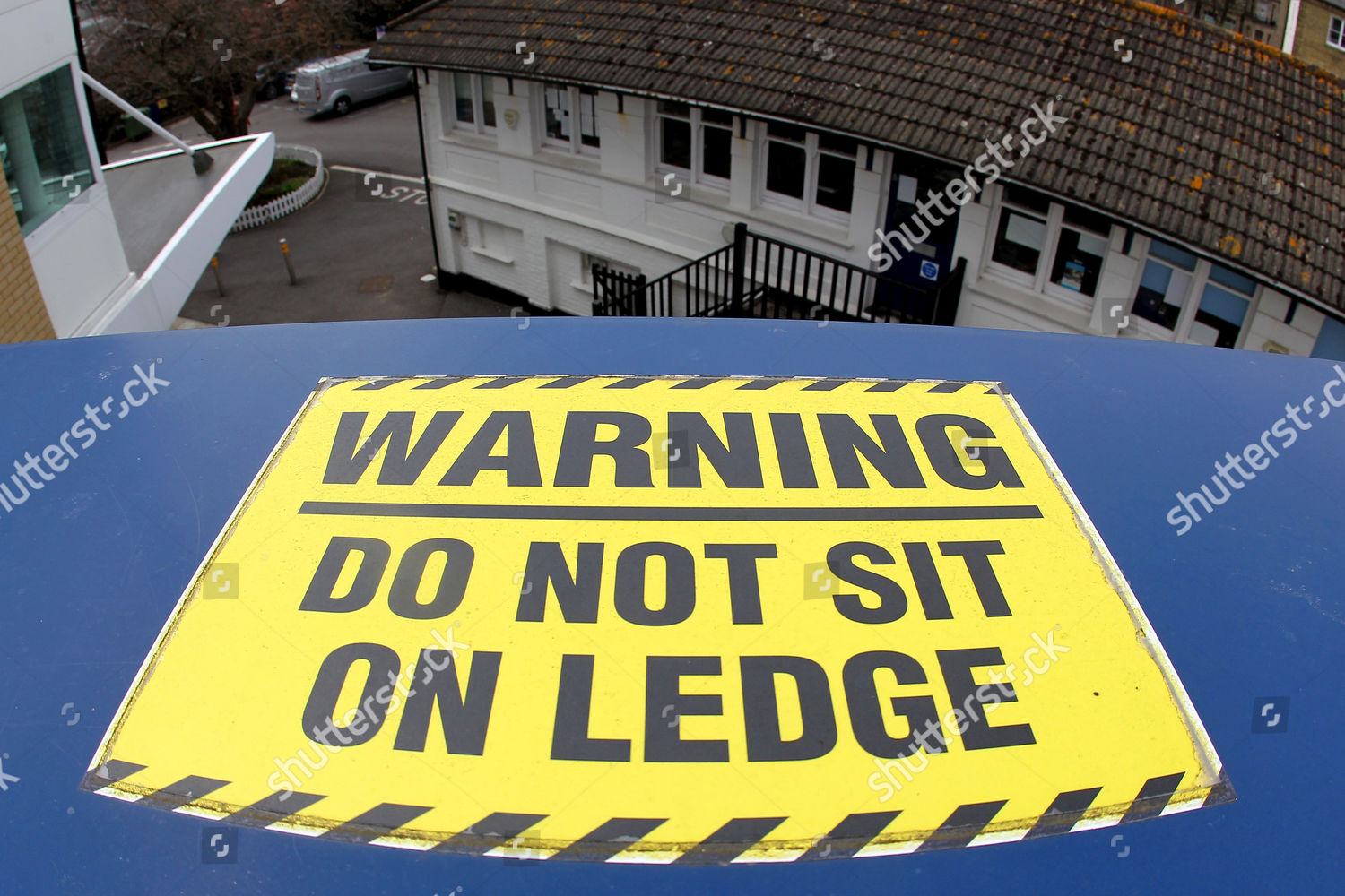 Warning Do Not Sit On Ledge Editorial Stock Photo - Stock Image ...