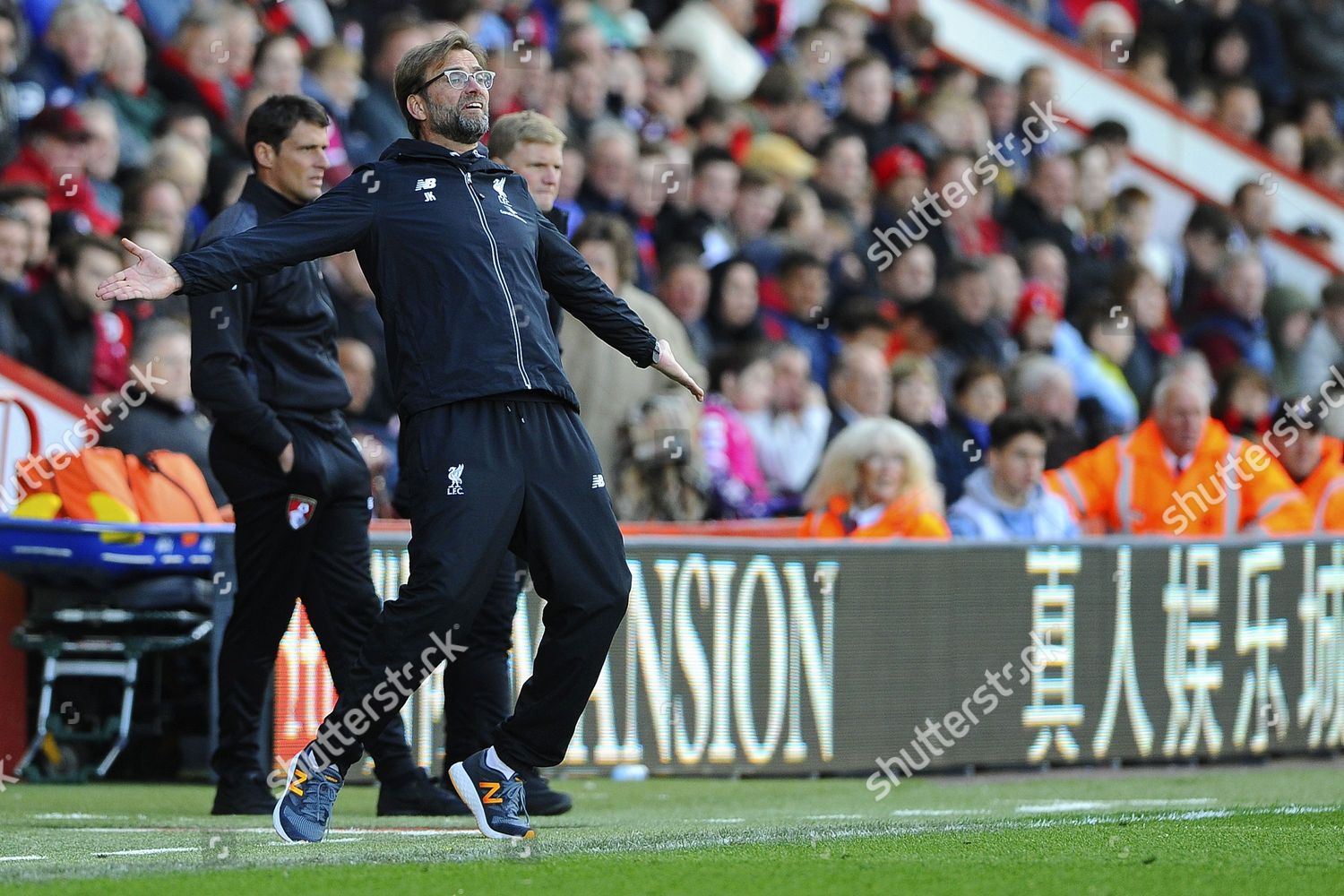 Liverpool Manager Jurgen Klopp Gets Animated Editorial Stock Photo ...