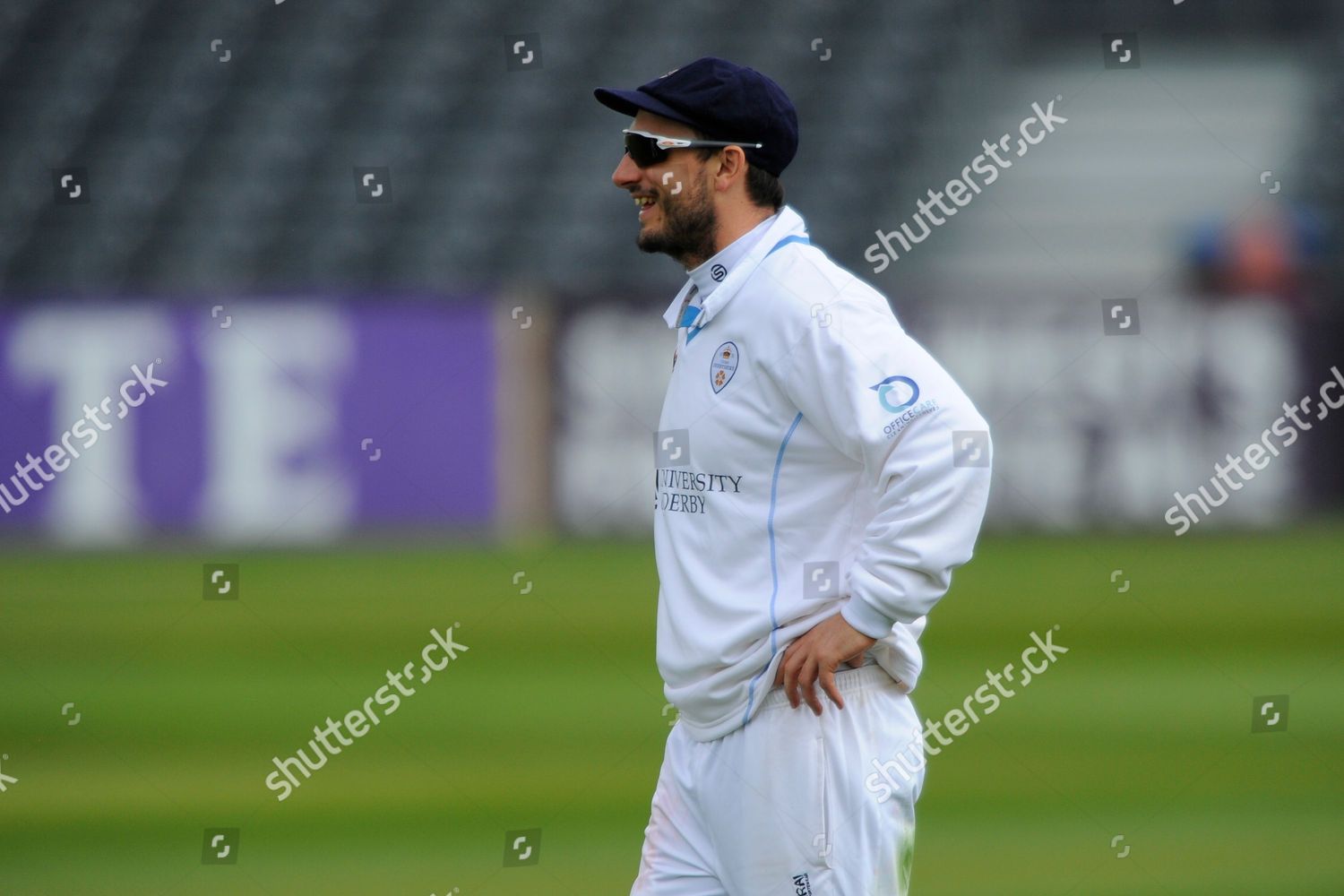 Derbyshires Hamish Rutherford During Specsavers County Editorial Stock ...
