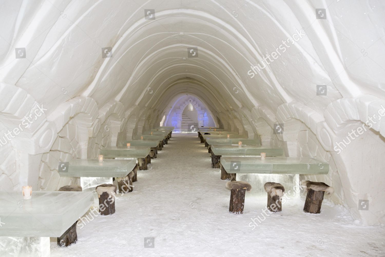 Dining Room Ice Hotel Snowcastle Kemi Editorial Stock Photo - Stock ...