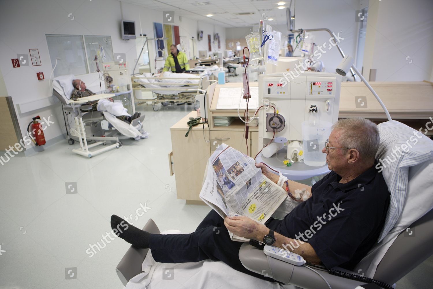Model Released Patient During Outpatient Dialysis Editorial Stock Photo ...
