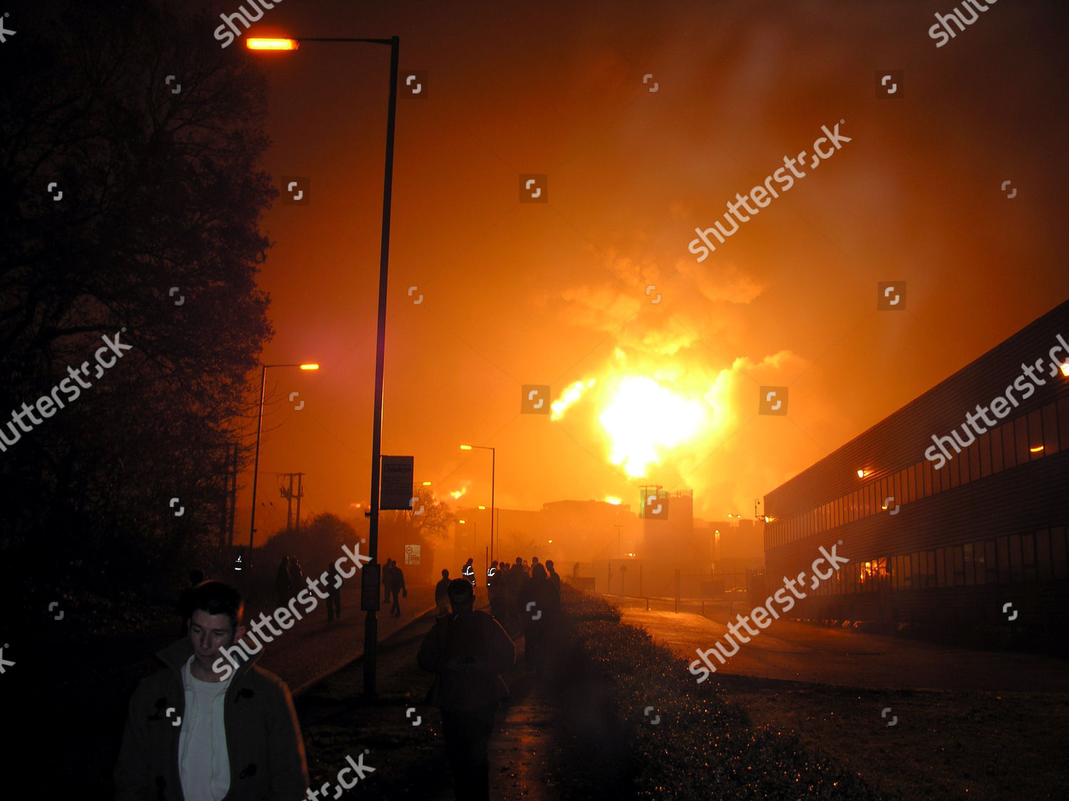 Buncefield Oil Depot Still Burning On Editorial Stock Photo - Stock ...