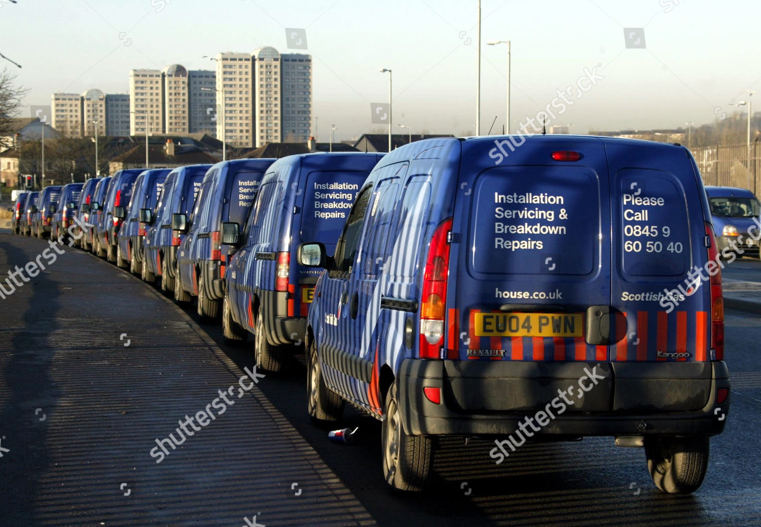 British Gas Engineers Service Vans Sit Editorial Stock Photo - Stock ...