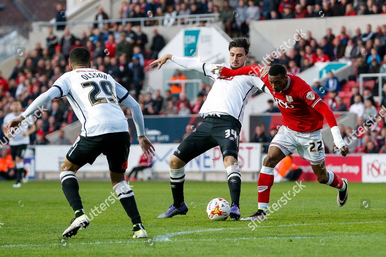 George Thorne Derby County Jonathan Kodjia Editorial Stock Photo ...
