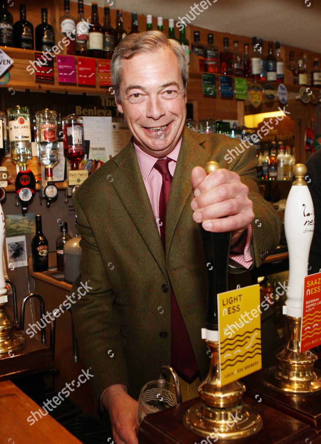 Nigel Farage Enjoys Pint Loch Ness Editorial Stock Photo - Stock Image ...