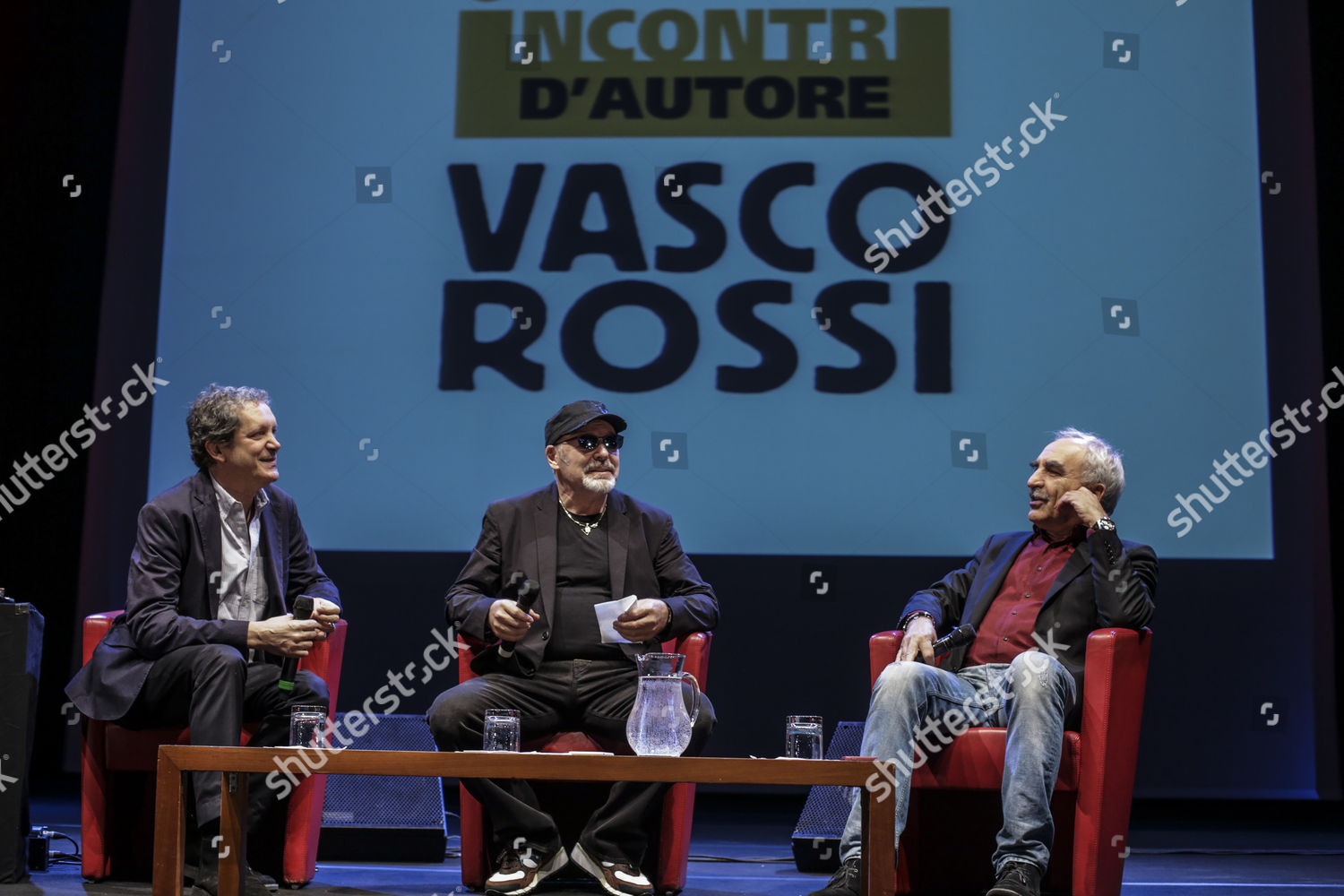 Ernesto Assante Vasco Rossi Gino Castaldo Editorial Stock Photo - Stock ...