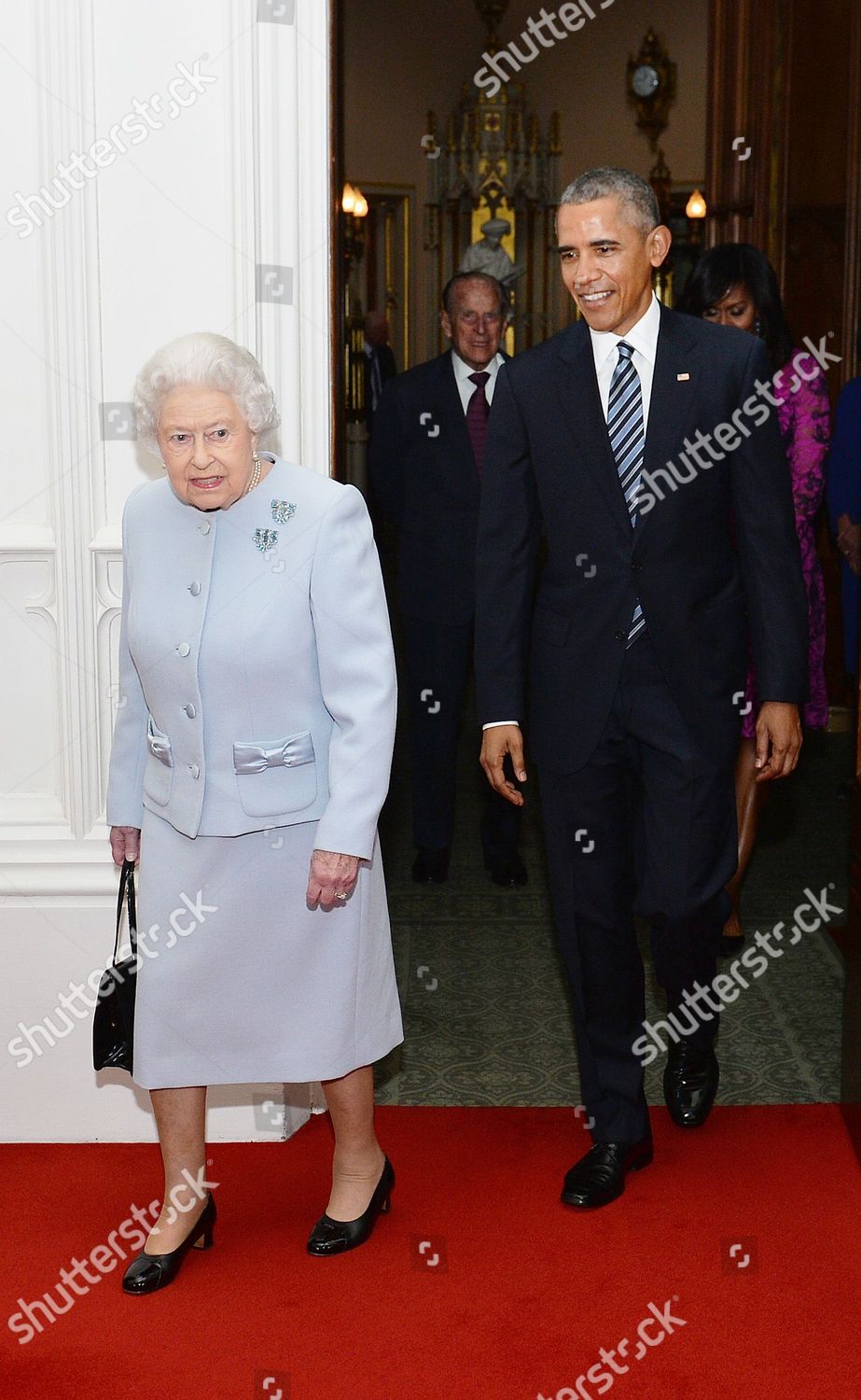 Queen Elizabeth Ii Barack Obama Prince Editorial Stock Photo - Stock ...