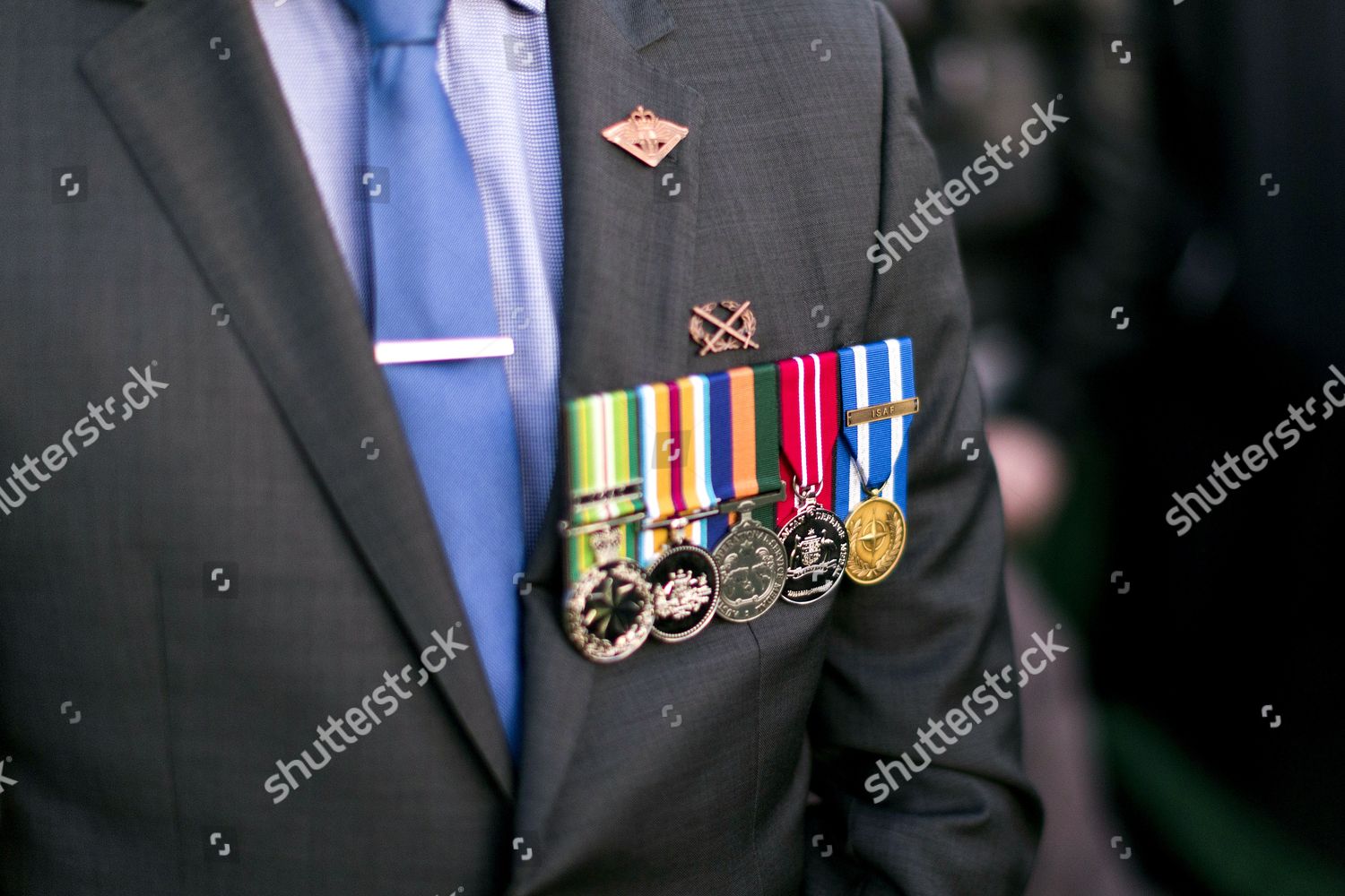 Man Wearing Medals Dawn Service Editorial Stock Photo - Stock Image ...