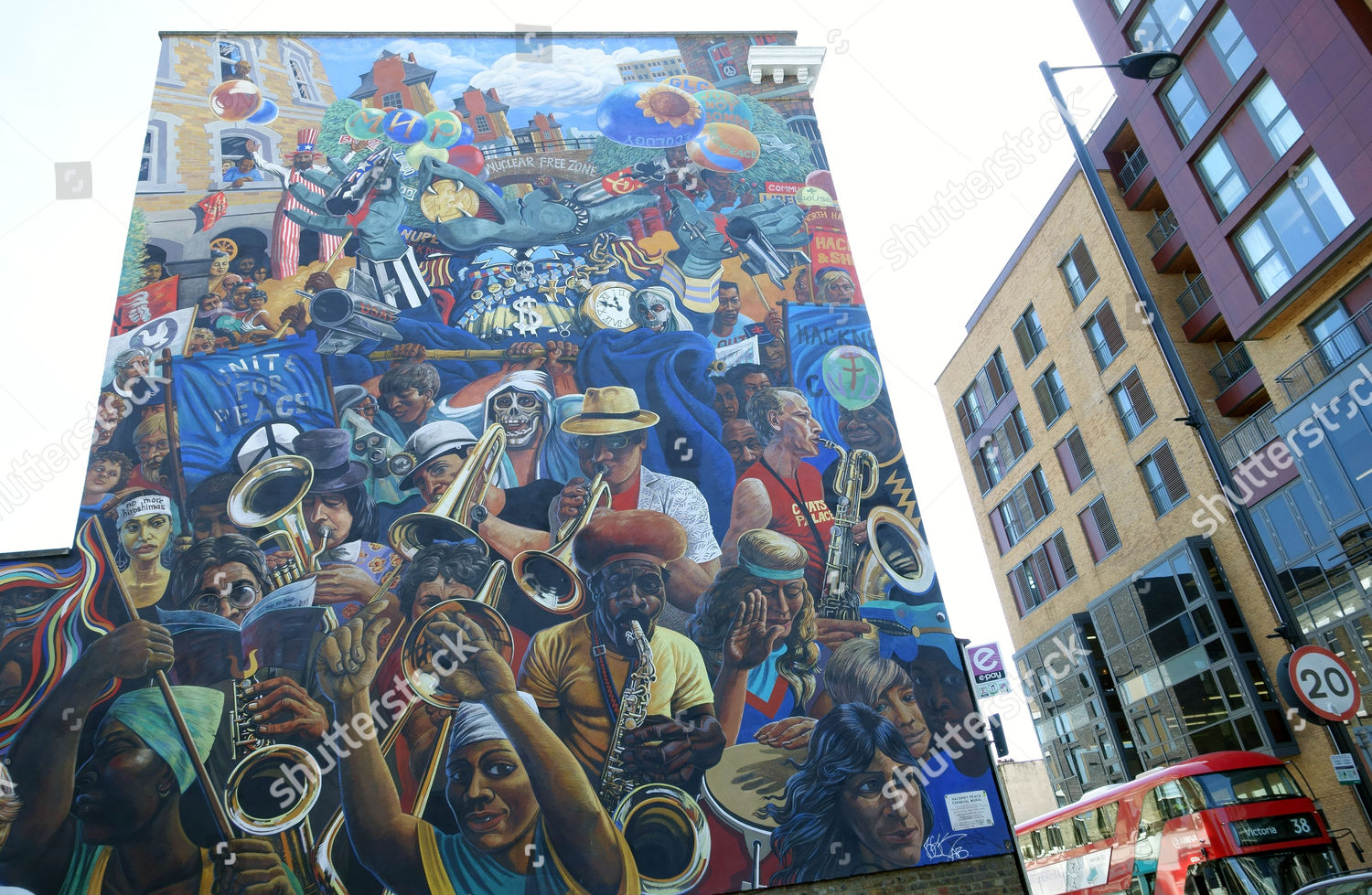Hackney Peace Carnival Mural Dalston London Editorial Stock Photo ...