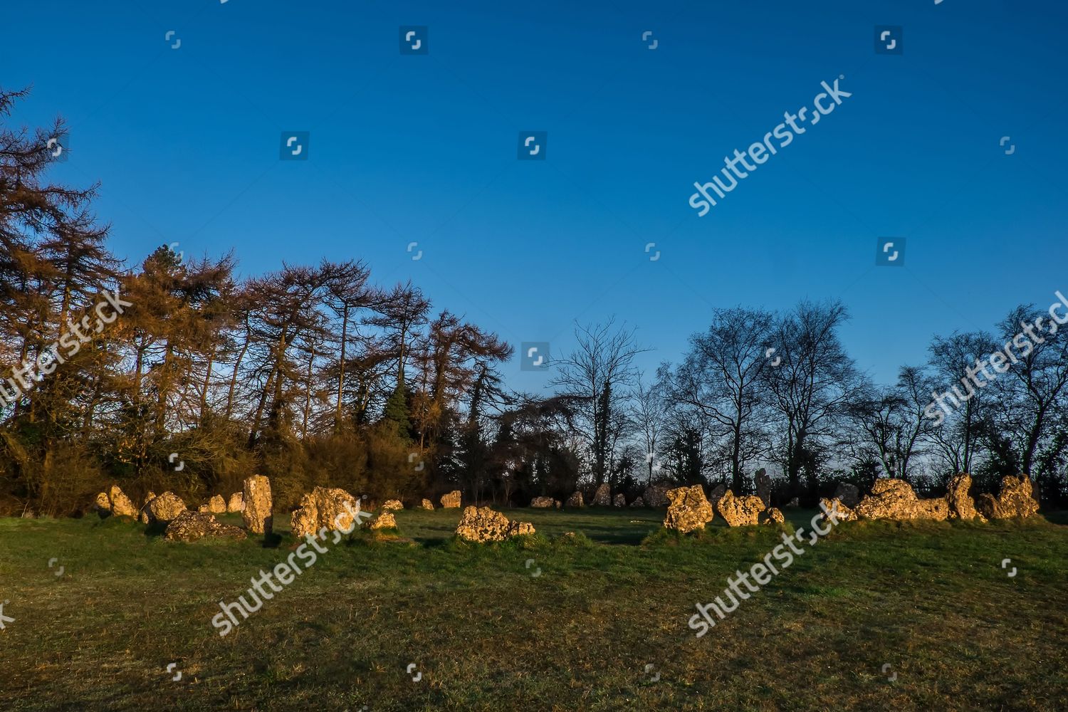 Rollright Stones Neolithic Stone Circle Oxfordshire Editorial Stock ...