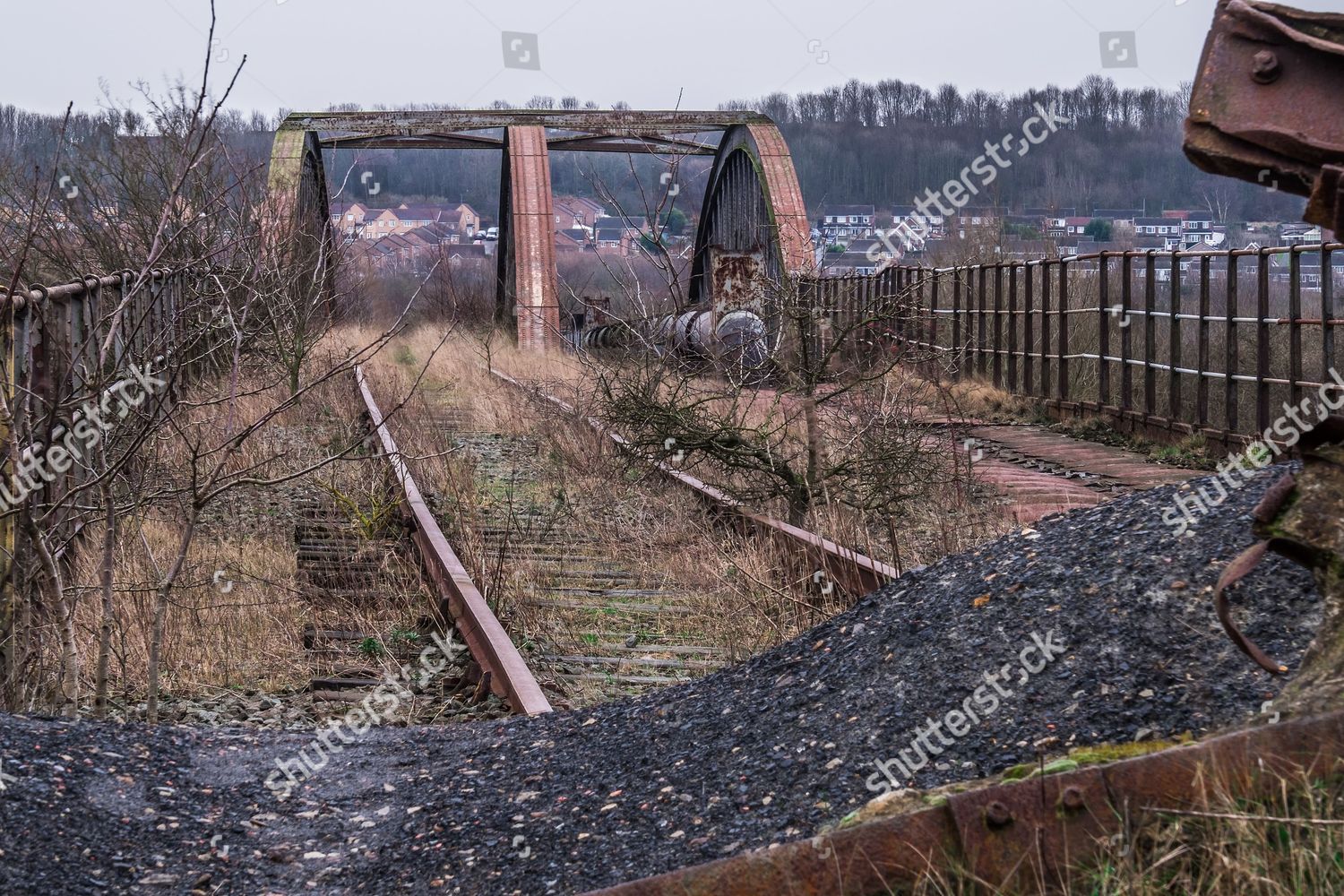 Derelict Railway Line On Abandonded Bridge Editorial Stock Photo ...