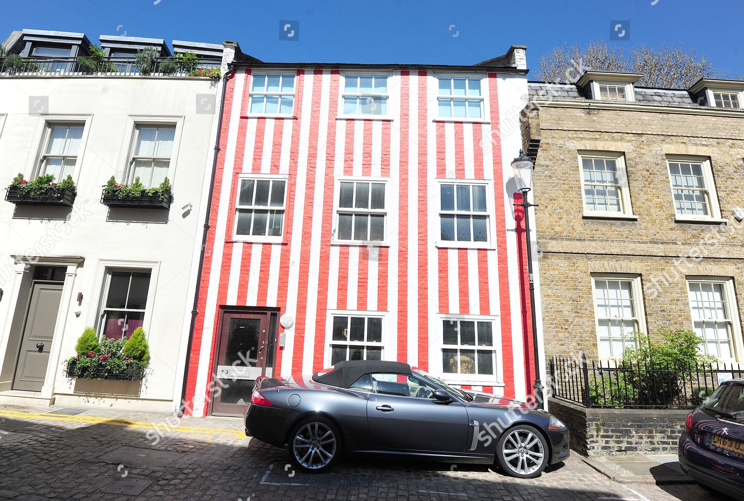 Red White Striped House South End Editorial Stock Photo - Stock Image ...