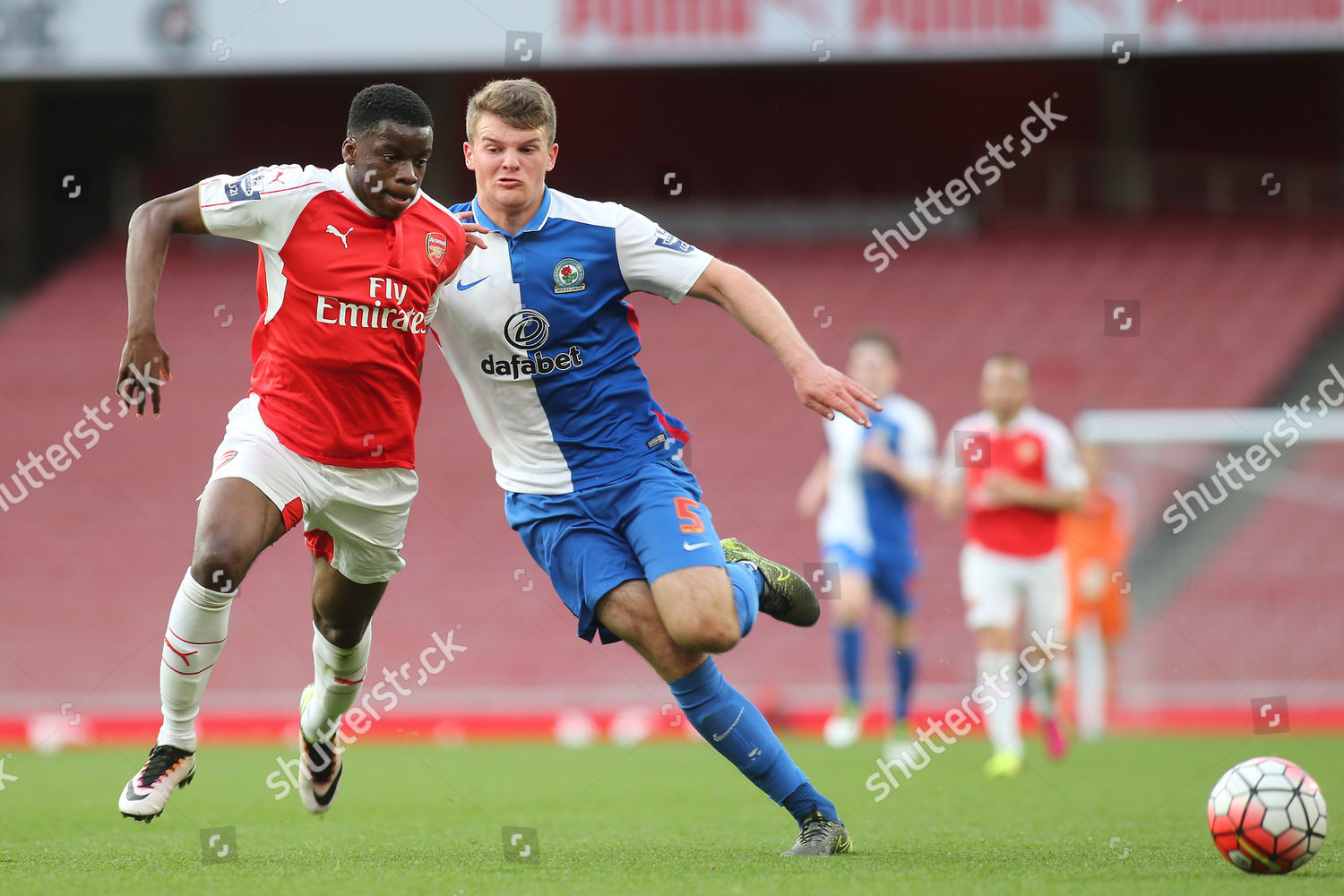 Stephy Mavididi Arsenal Blackburns Matty Platt Editorial Stock Photo ...