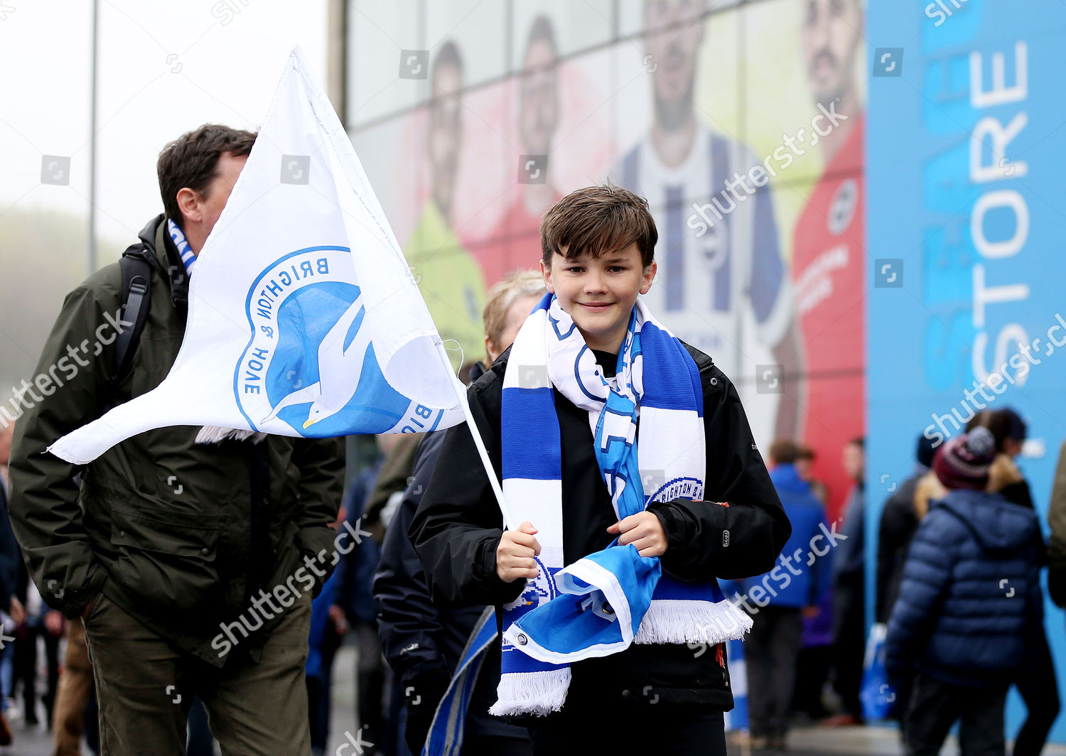 Brighton Fan Makes His Way Ground Editorial Stock Photo - Stock Image ...